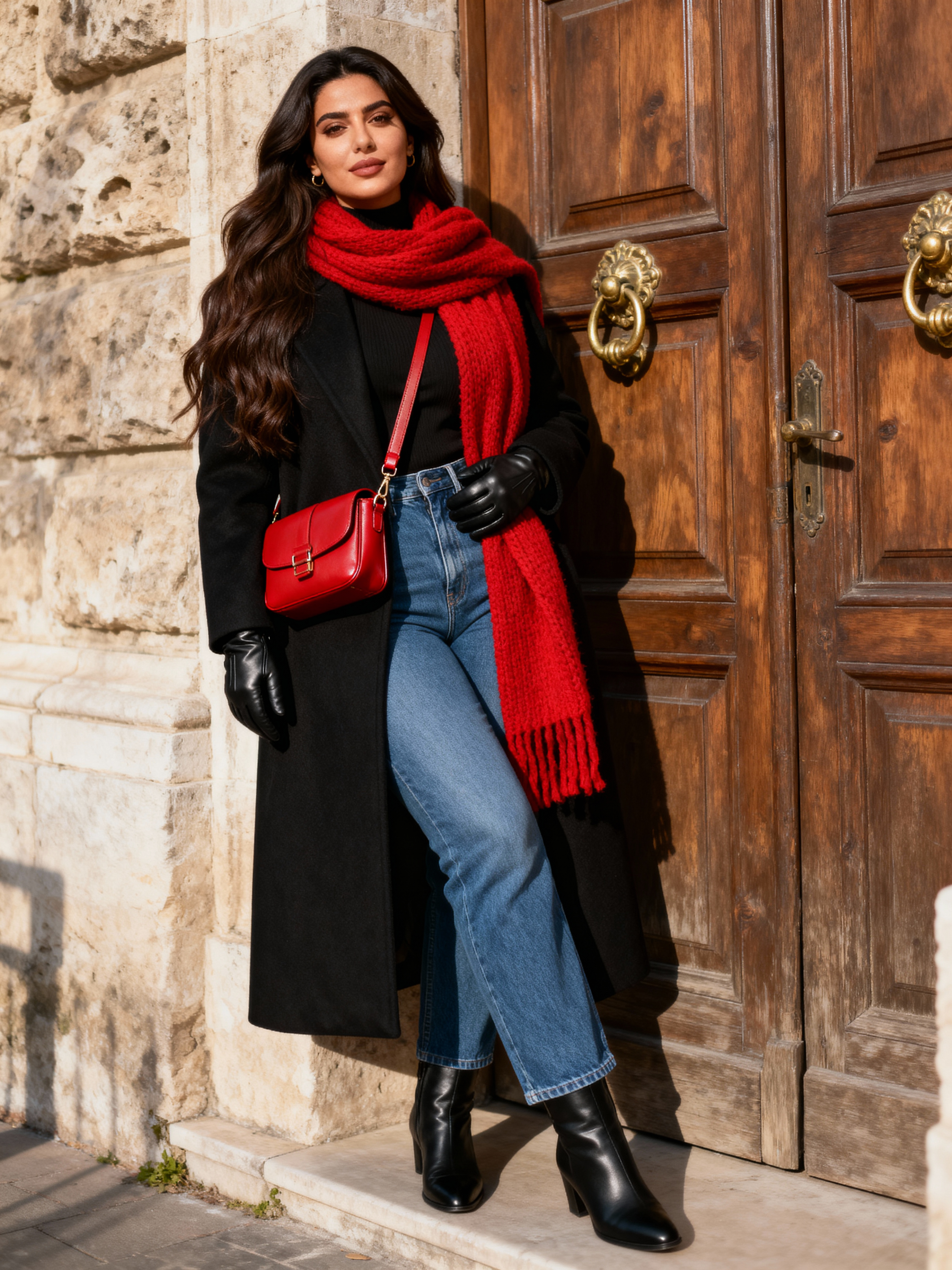 🖤🔴 Red Accent Ritual: A Winter 2025 Style Statement for City Elegance ...