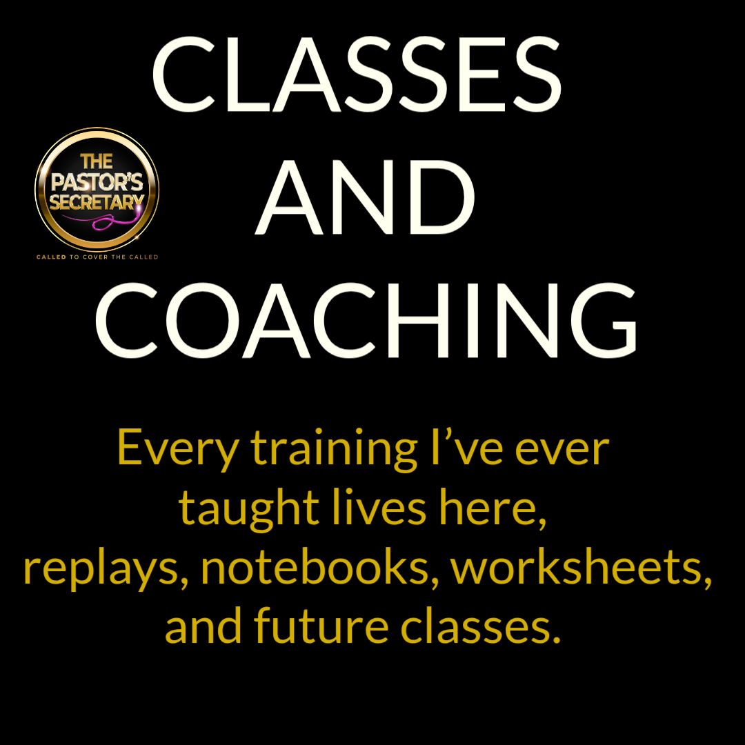 Pastor's Secretary - Classes & Coaching - Payhip