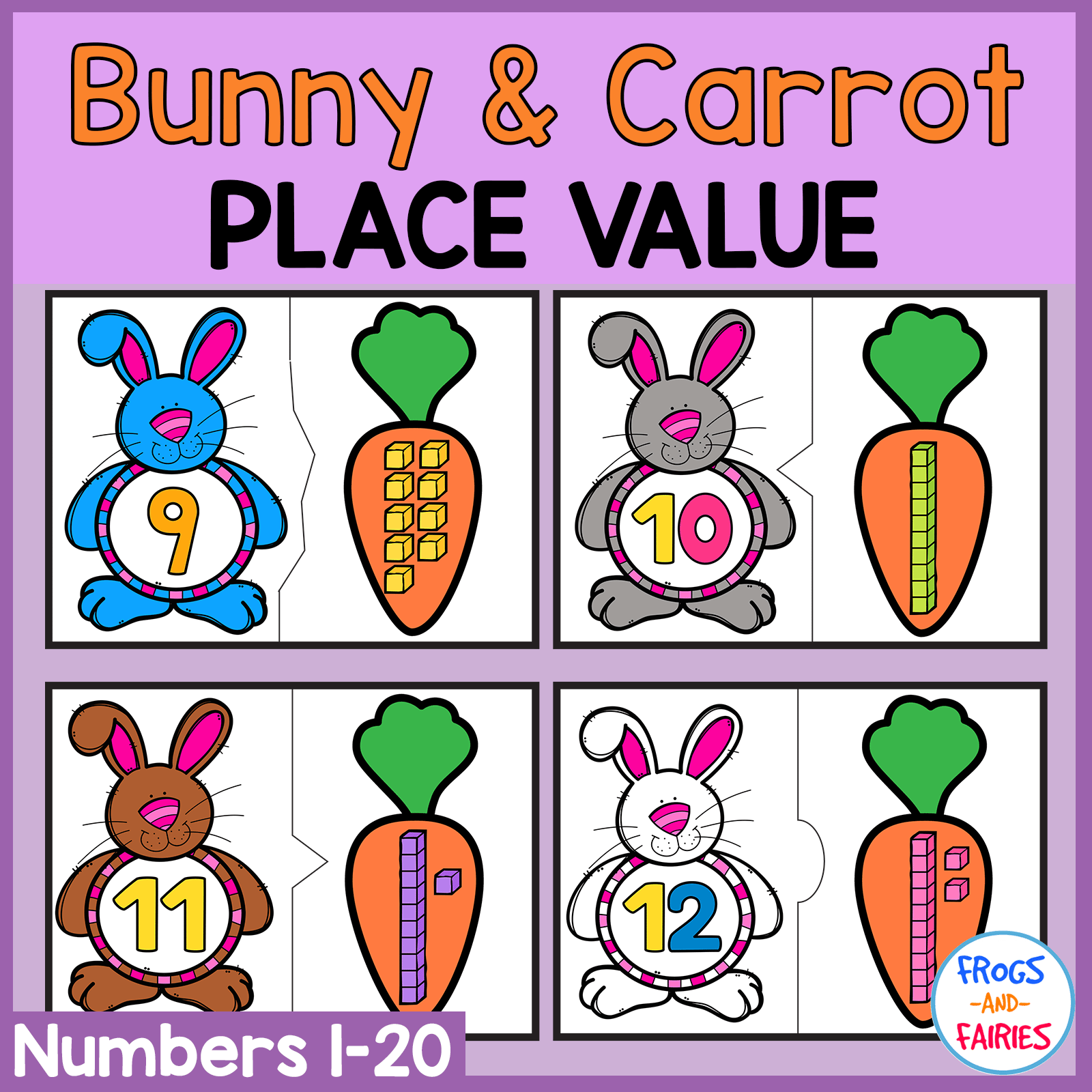 Bunny & Carrot Place Value Puzzles