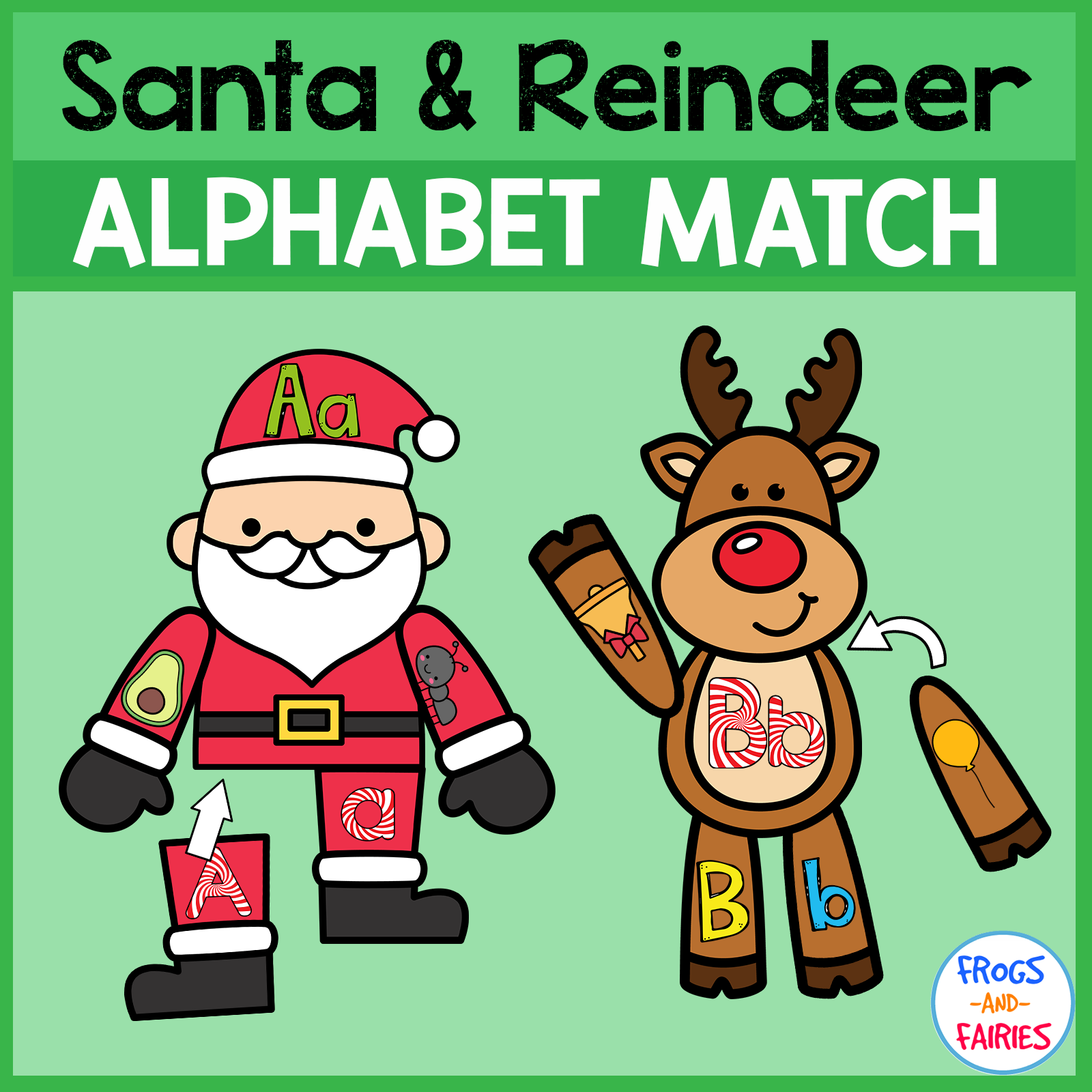 Santa & Reindeer Alphabet Match