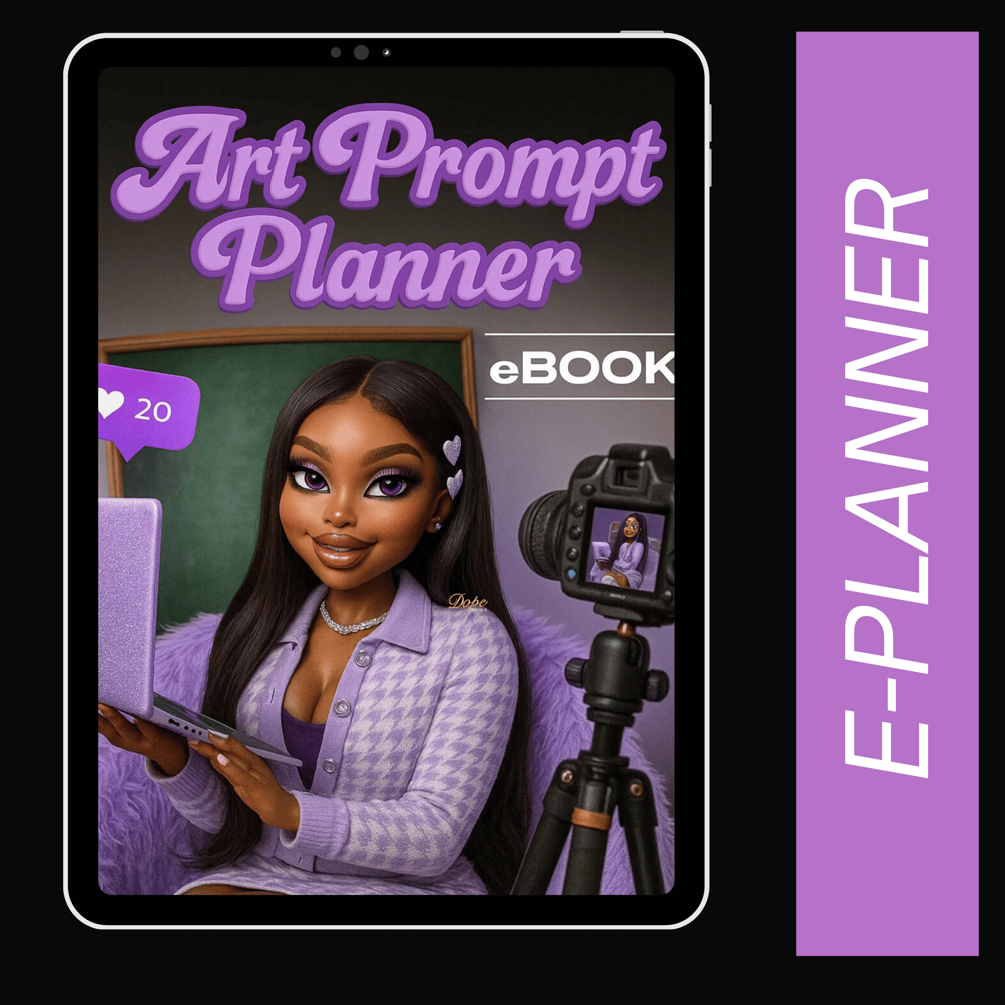 💜 Art Prompt Planner – eBook & Digital Workbook Combo - Payhip