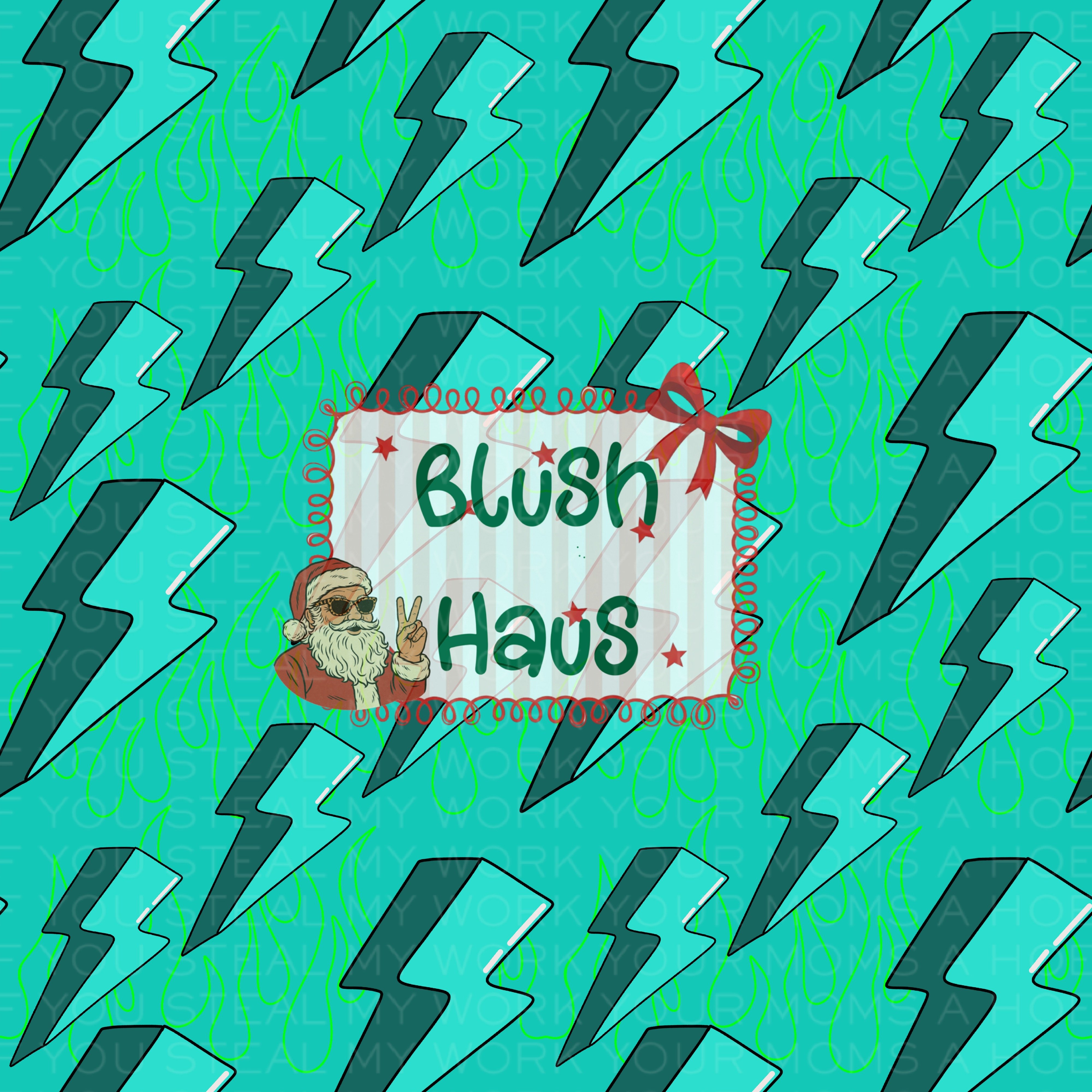 Neon flame with lightning bolts seamless - Payhip