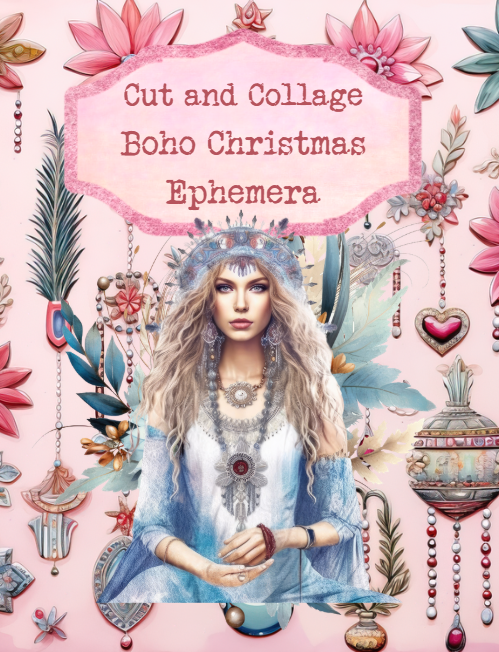 Boho Christmas Ephemera to Cut and Collage PDF Printable Version - Payhip
