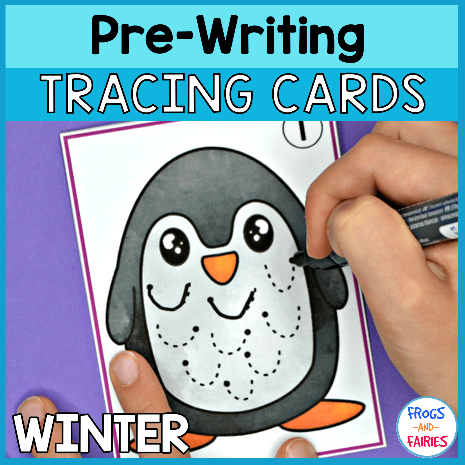 Winter Pre-Writing Tracing Cards