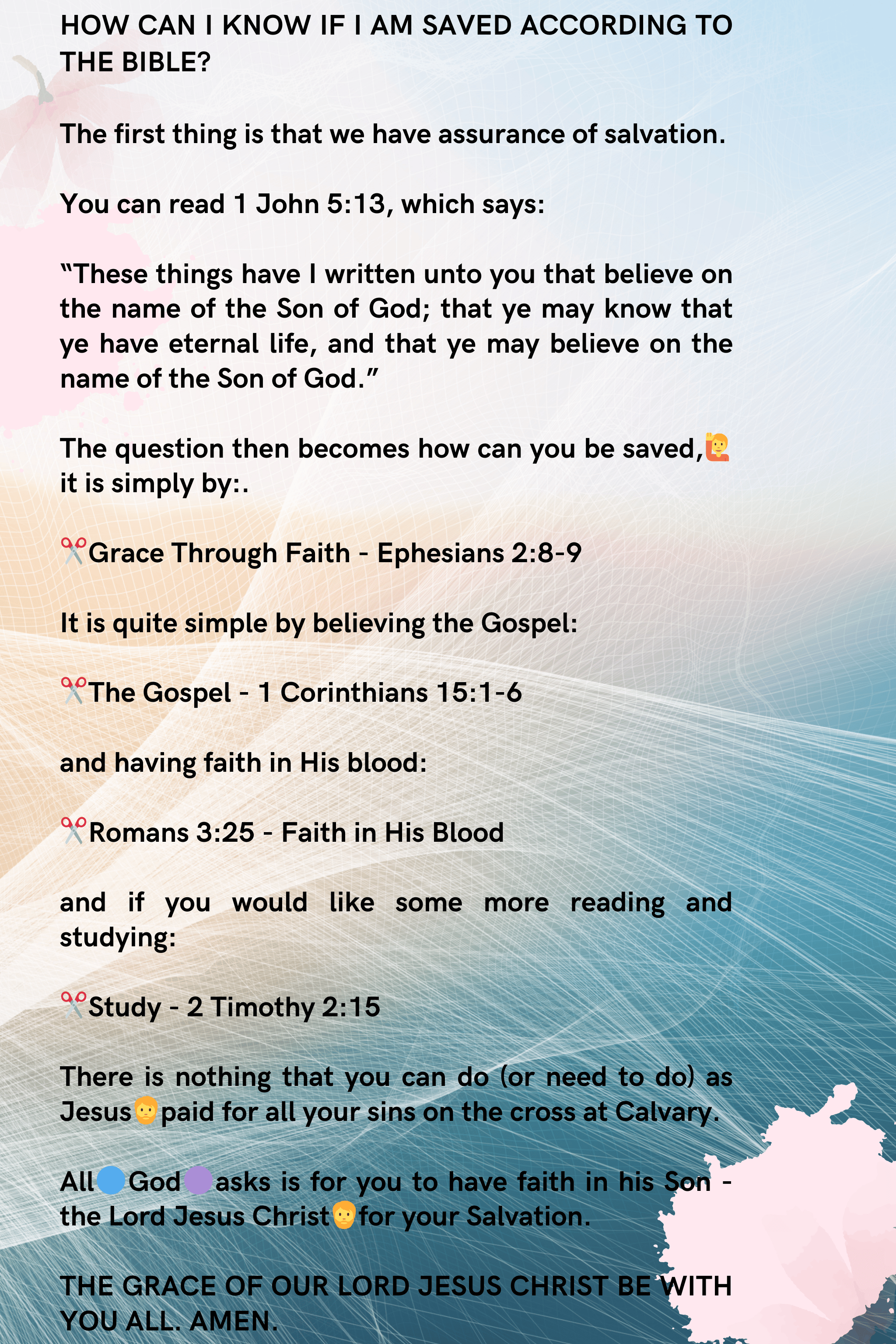 Free Gospel Tract: How Can I Know if I Am Saved