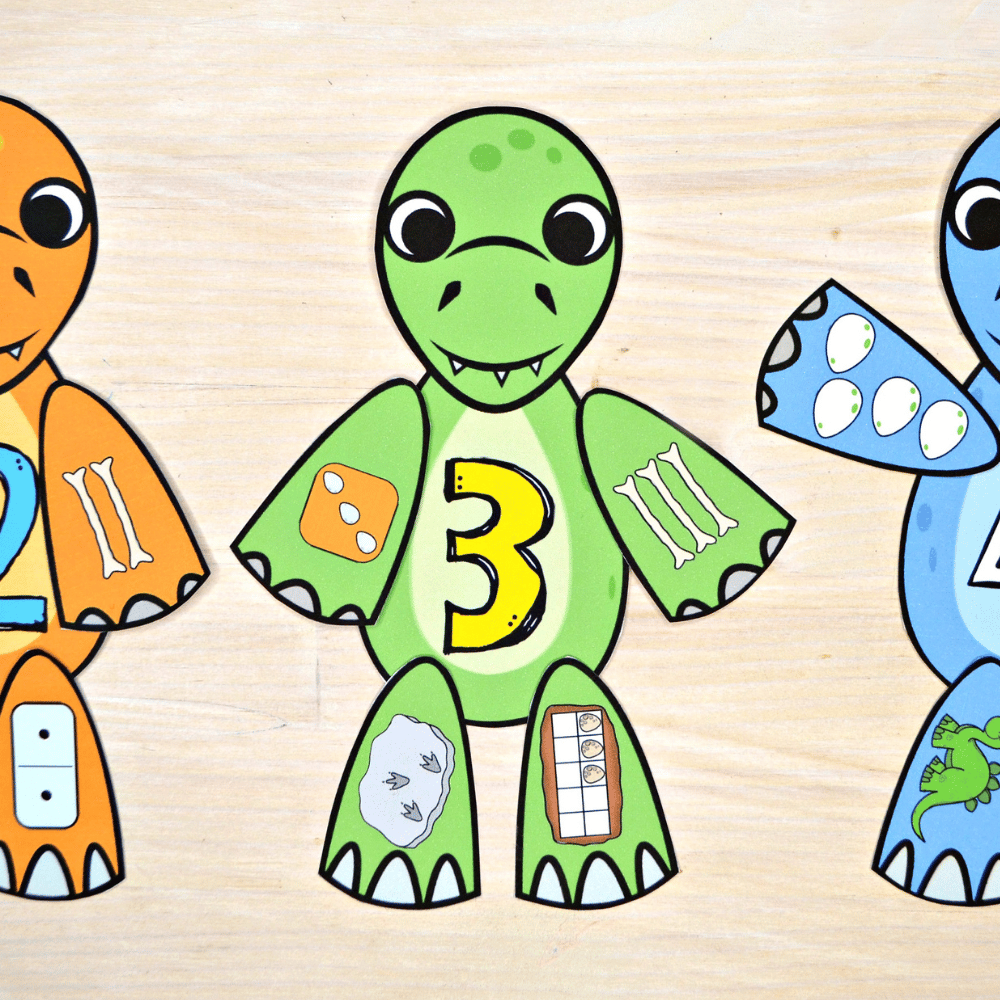 Build a Dinosaur Number Match