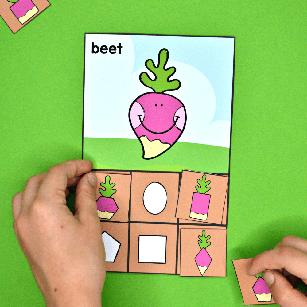 2D Shape Sorting for Kindergarten | Vegetable Shape Recognition Math ...