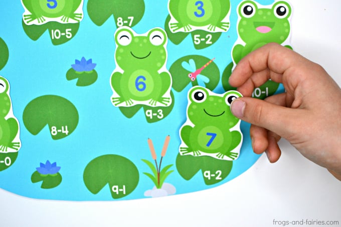 Frogs in the Pond Math Game: Addition and Subtraction Within 20