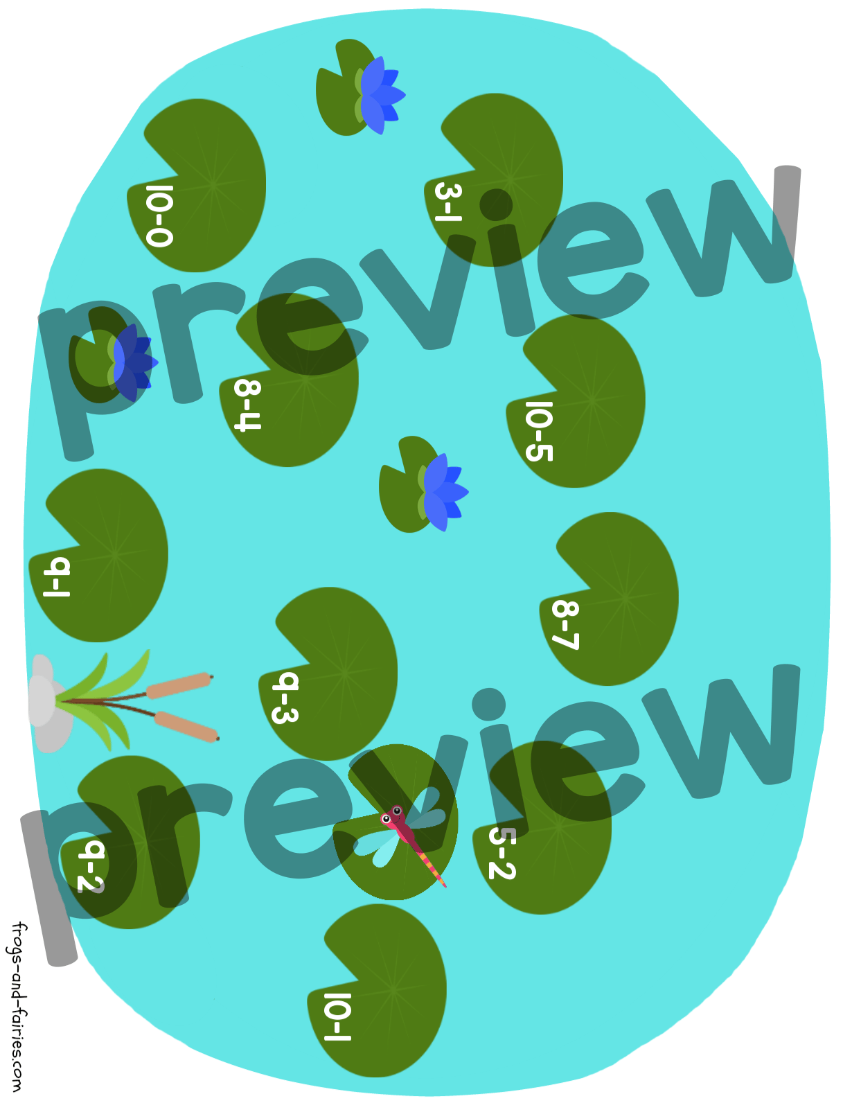 Frogs in the Pond Math Game: Addition and Subtraction Within 20