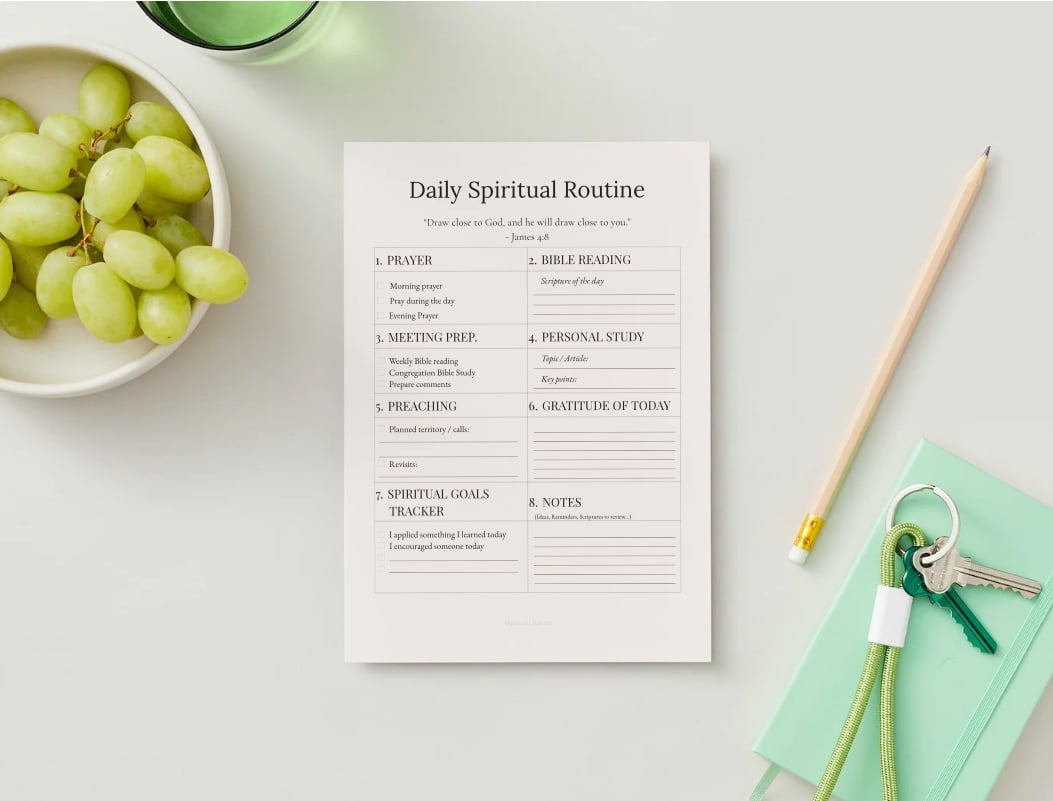 Daily Spiritual Routine_ENG - A5 Printable Planner - Payhip