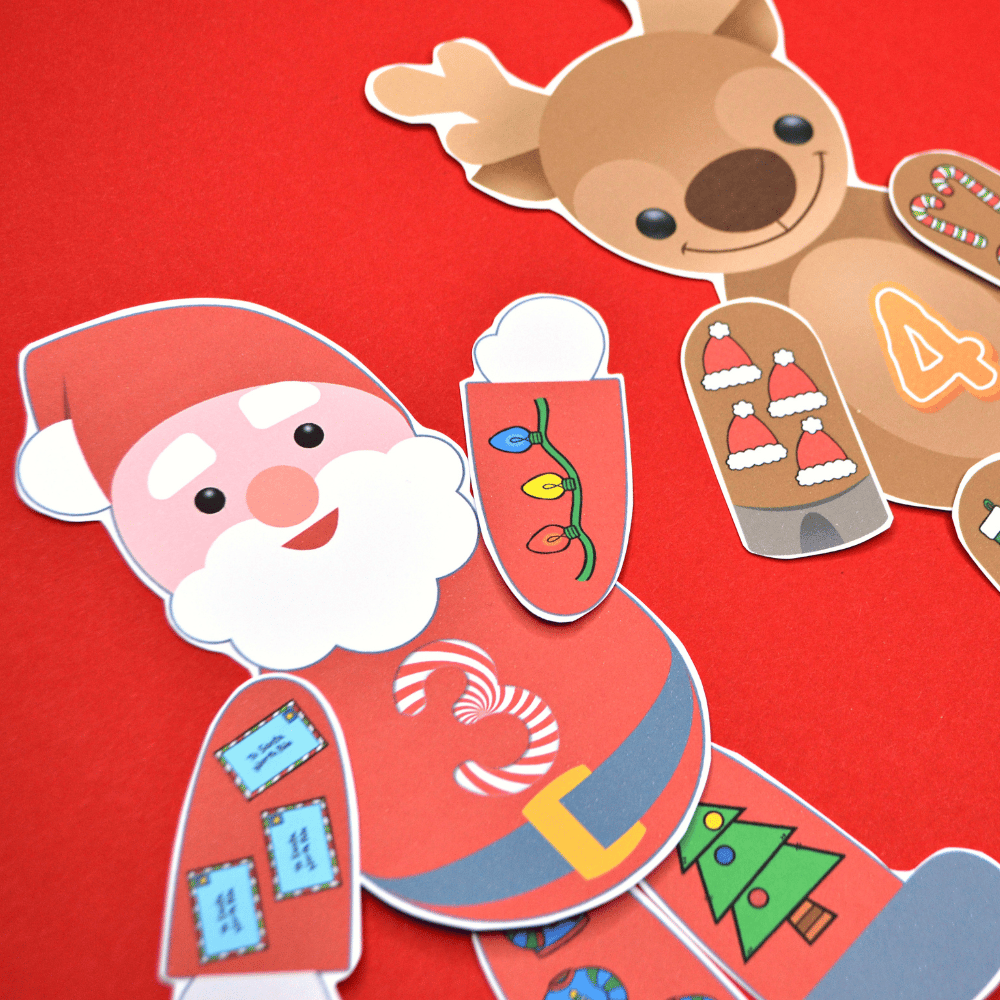Santa & Reindeer Number Match