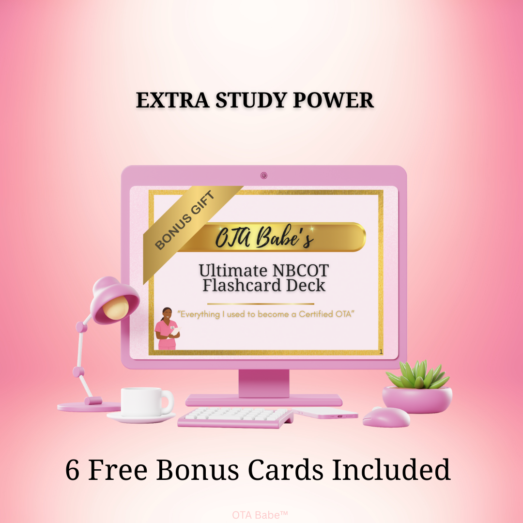 OTA Babe™ Ultimate NBCOT Flashcard Deck (500 Cards) FREE Bonus Pack 🎁 - Payhip