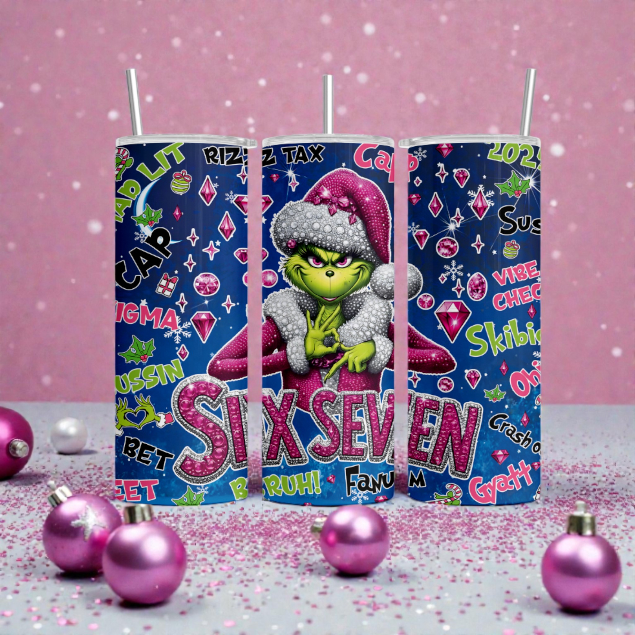 Bling Grinch Six Seven tumbler - Payhip