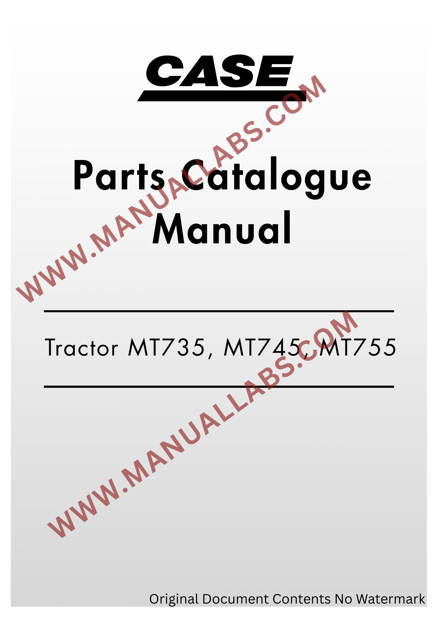 Case Tractor MT735, MT745, MT755, MT765 Sparte 79019526 Parts Catalogue ...