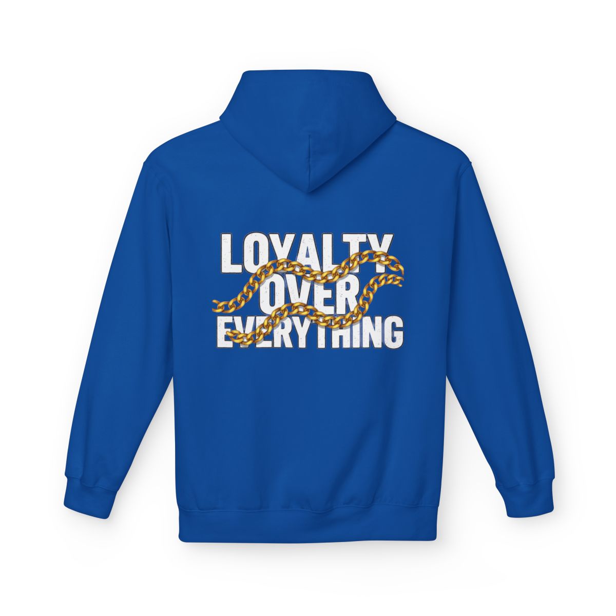 Loyalty Over Everything • Gold Chain Graphic Hoodie Blue - Payhip