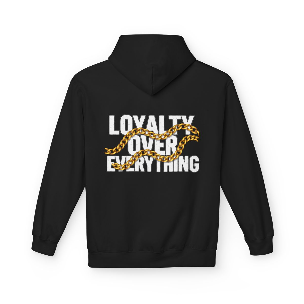 Loyalty Over Everything • Gold Chain Graphic Hoodie Black - Payhip
