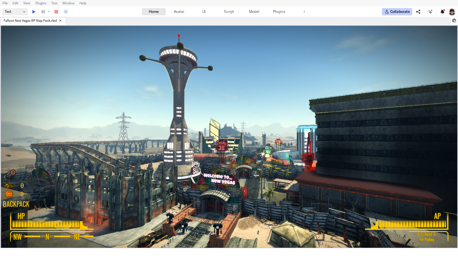 Fallout New Vegas RP Map – Roblox Scripted Post-Apocalyptic City