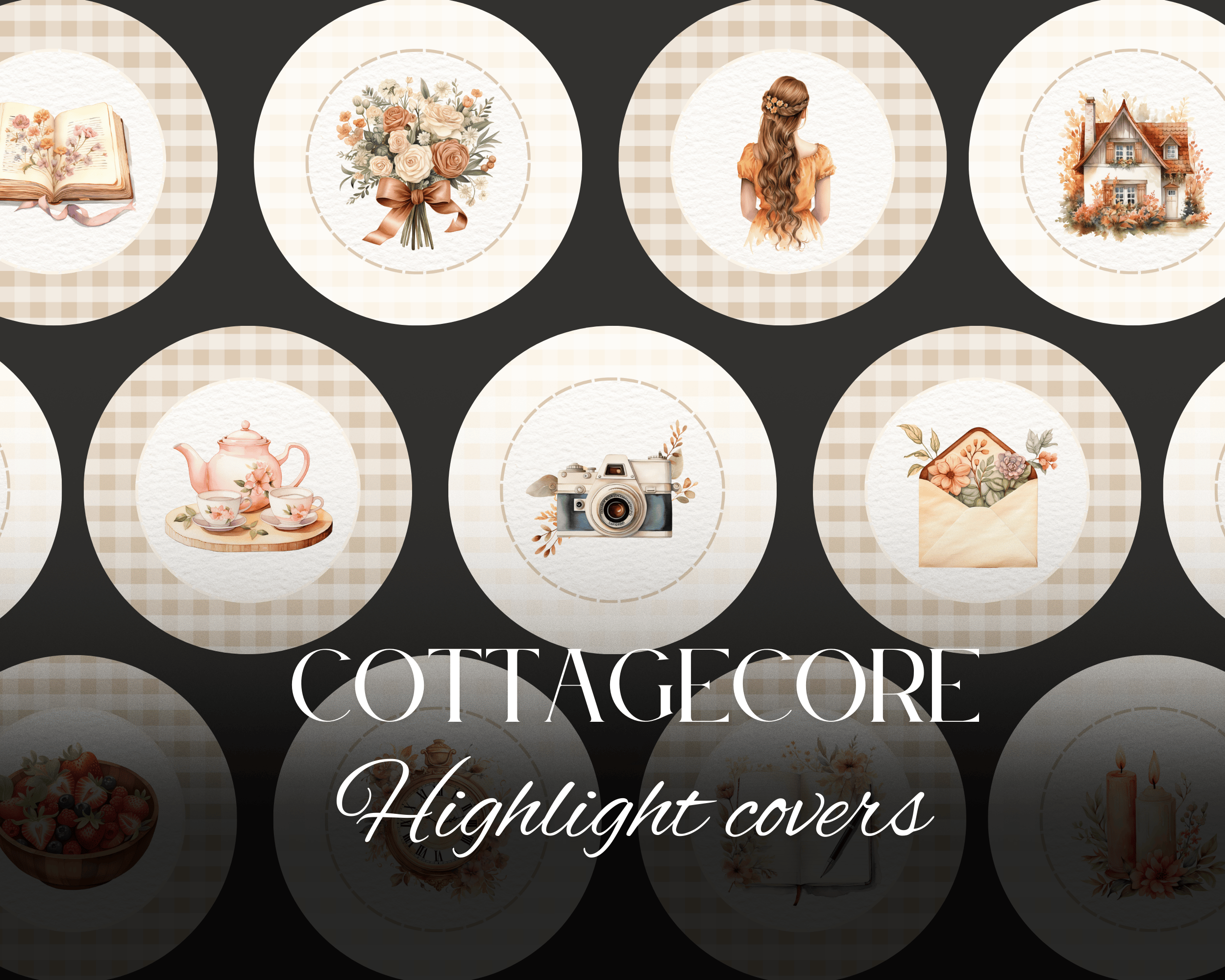 20 Cottagecore Instagram Highlight Covers | Aesthetic IG Icons | Canva ...