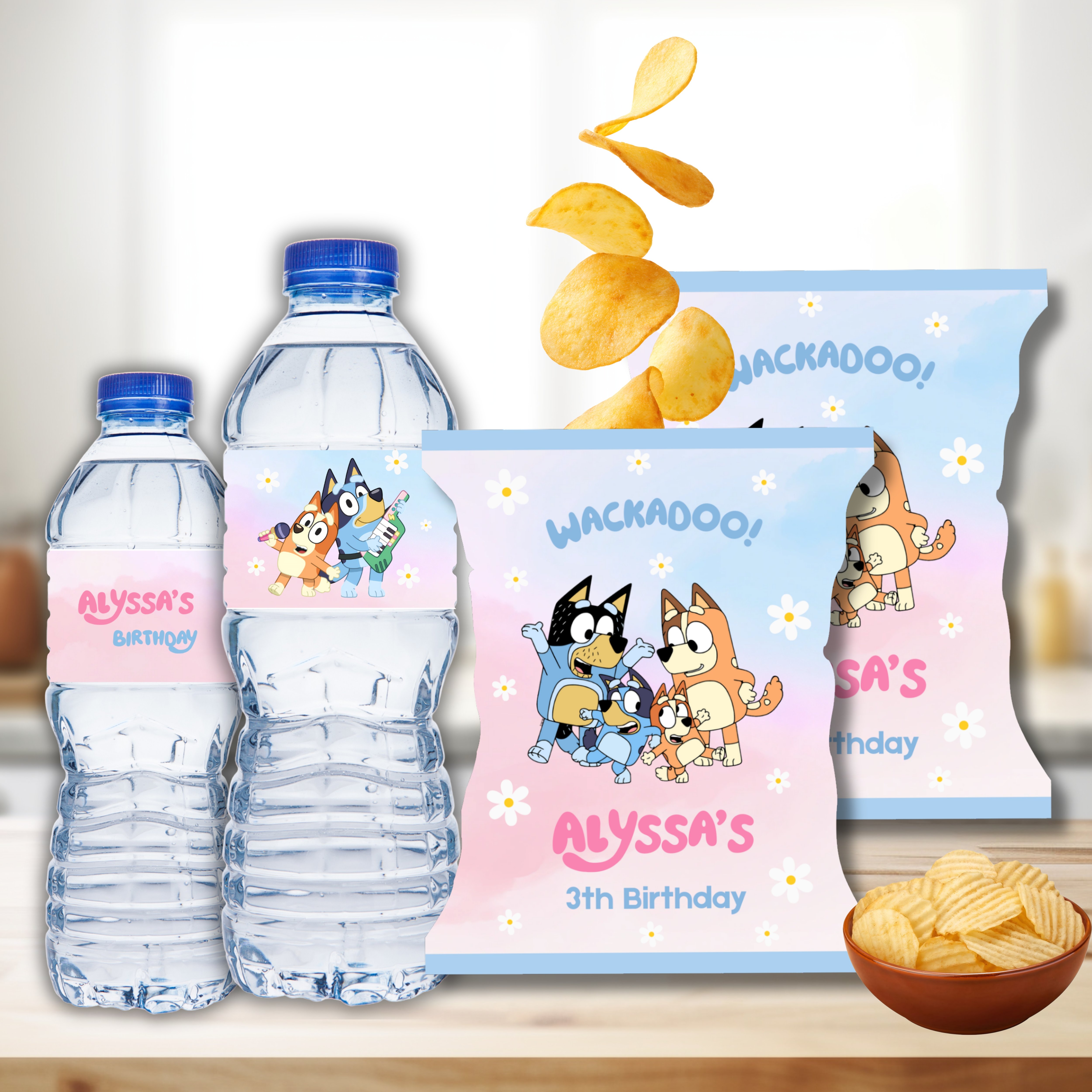 Editable Bluey Chip Bag Template & Bluey Water Bottle Labels [BBS1 ...
