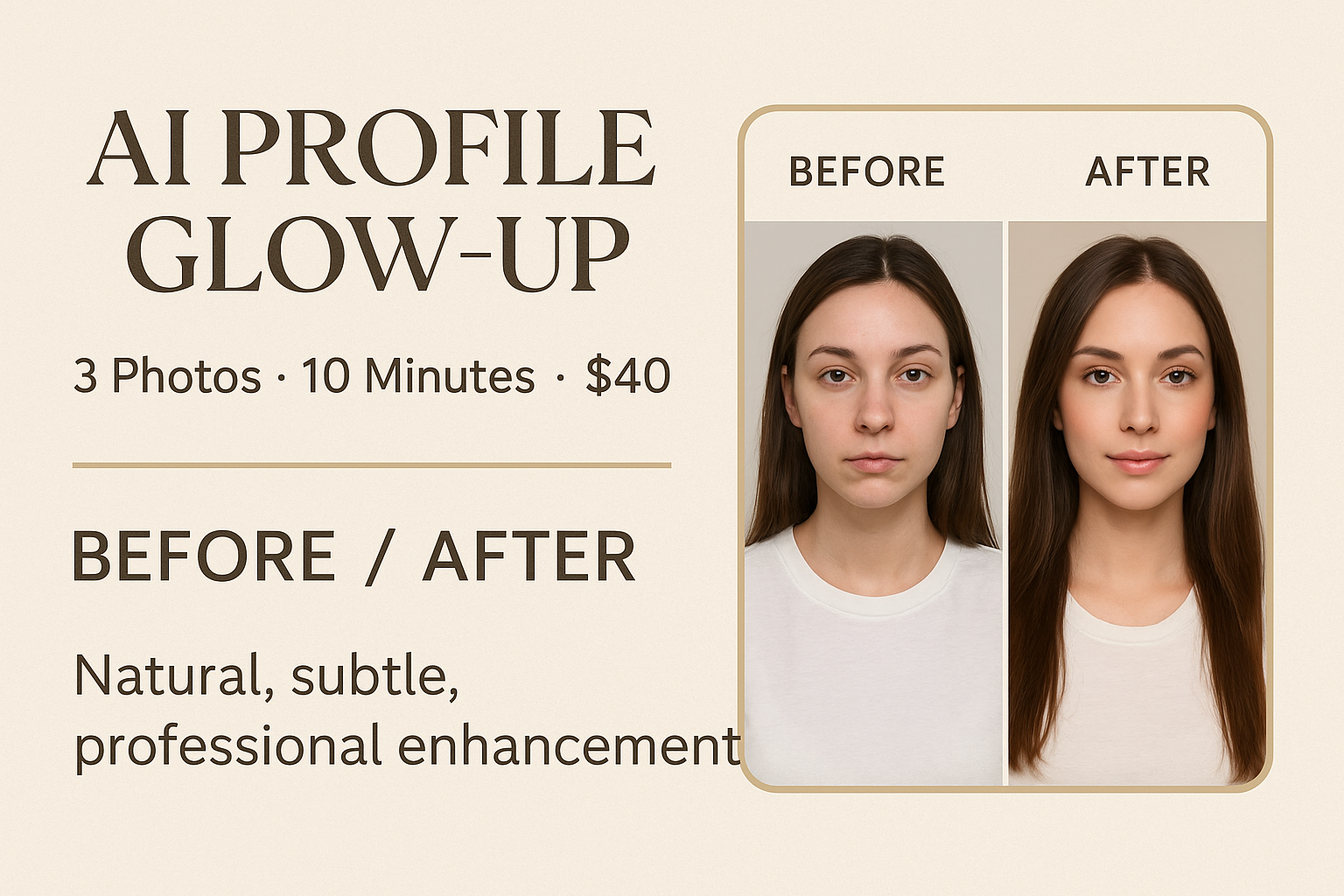 AI Profile Glow-Up — 3 Stunning Photos in 10 Minutes - Payhip