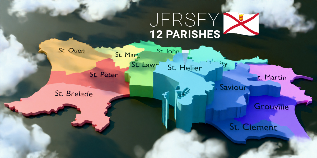 Jersey - 12 Parishes Map (3D Pre-rendered Images) - Payhip