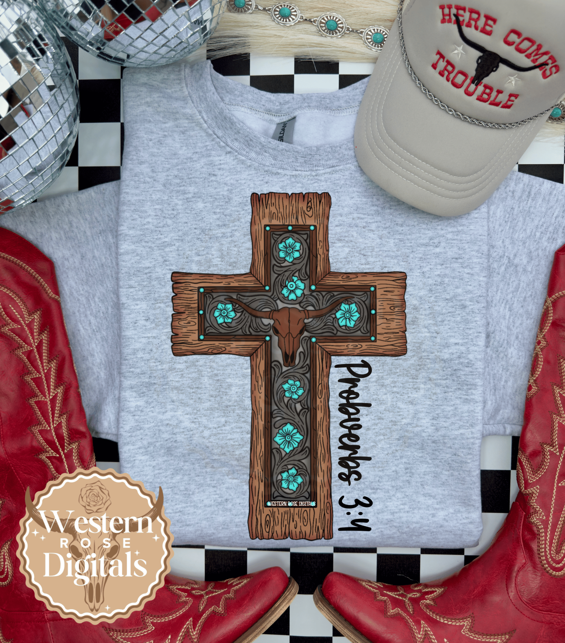 Cowgirl Cross PNG - Payhip