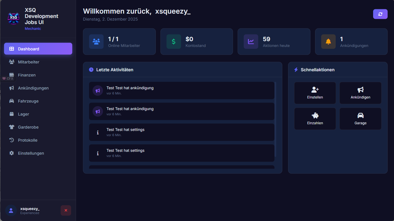 XSQ JOBS UI | FiveM - Payhip