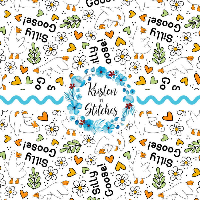 Silly Goose Floral Seamless Pattern, White Geese - Payhip