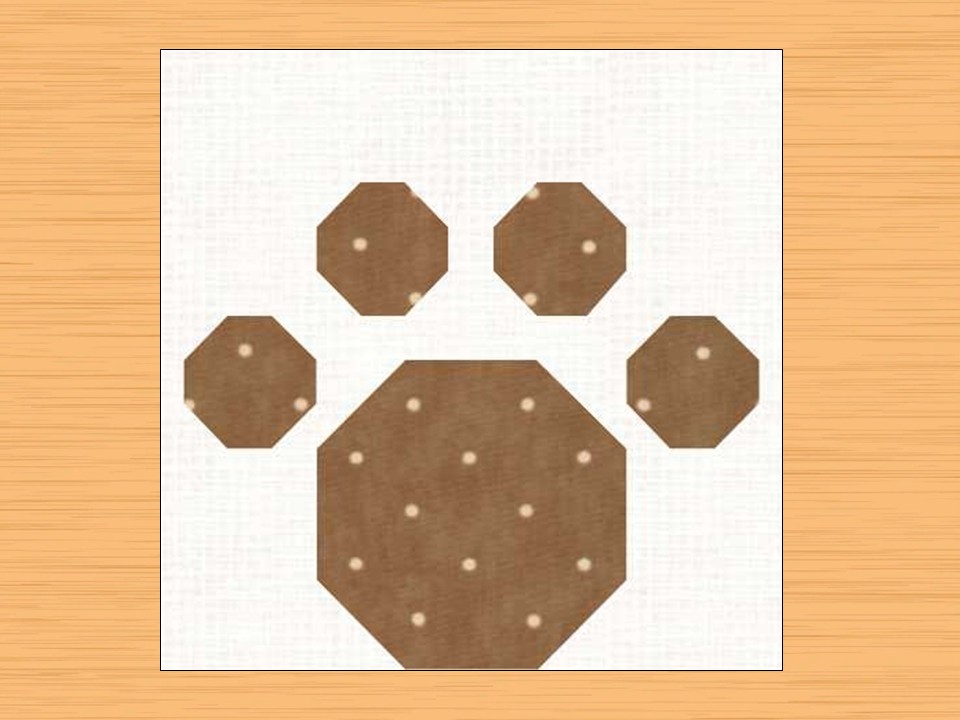 Paw Print Quilt Block Pattern