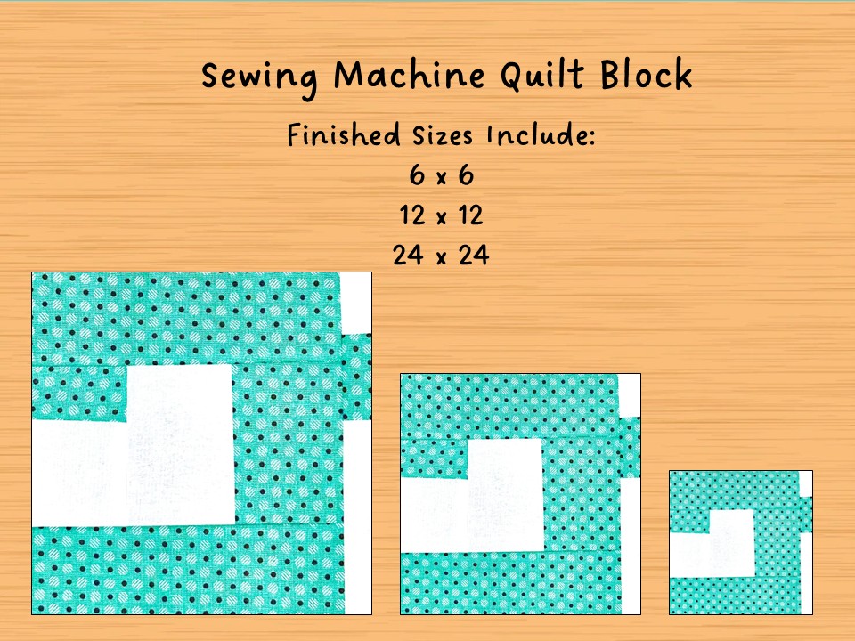 Sewing Machine Quilt Block Pattern