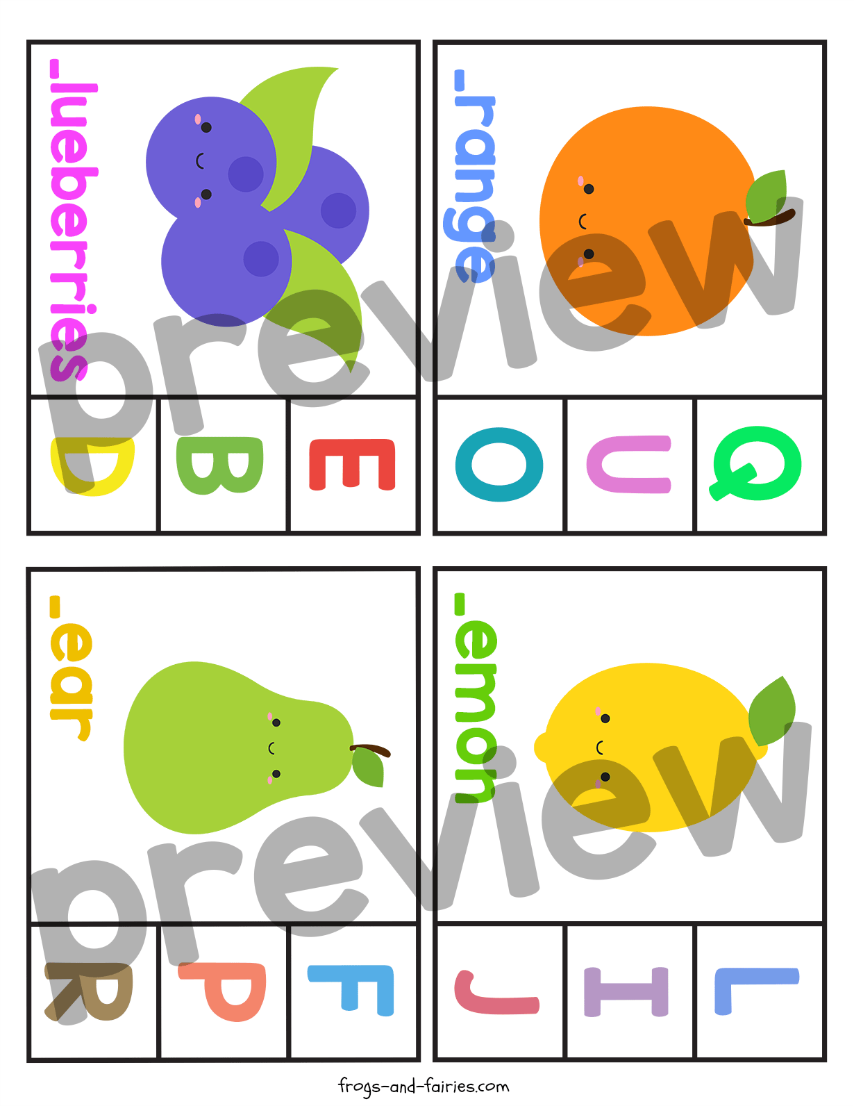 Beginning Sounds Clip Cards