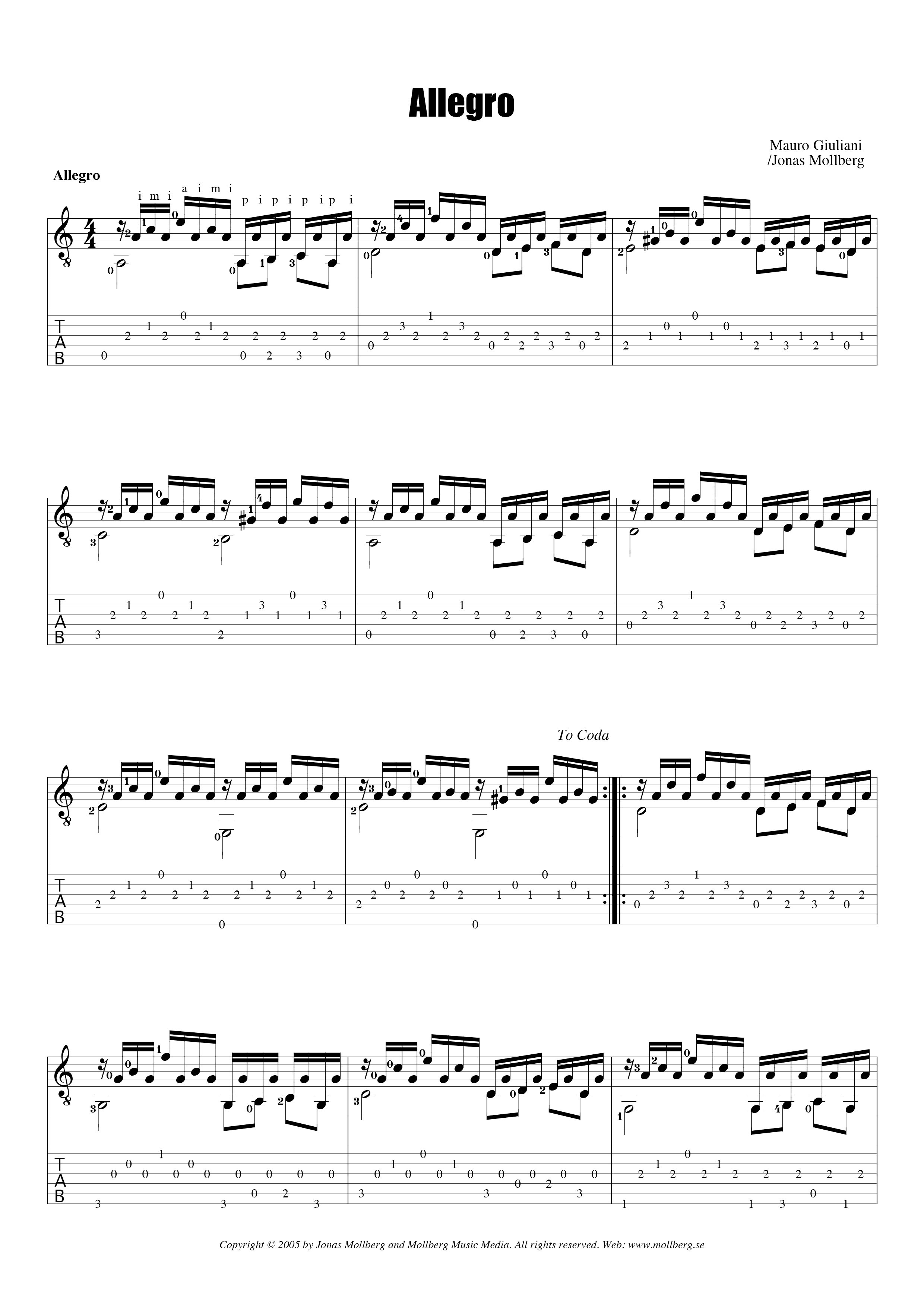 Classical & Fingerstyle Guitar Sheet Music and TABs – Printable PDF ...