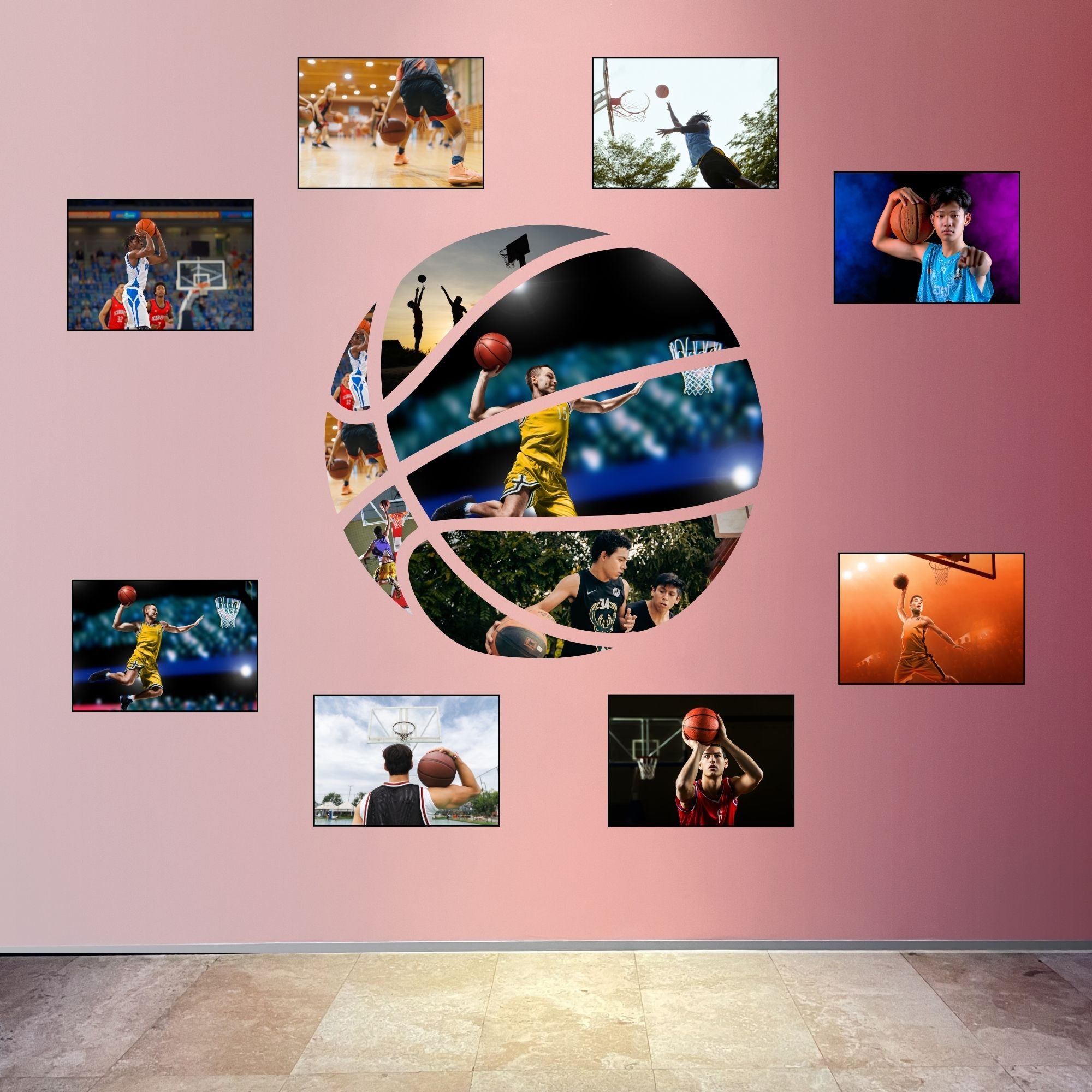 Basketball Photo Collage Canva Template, Senior Night Gift, Custom Ball ...