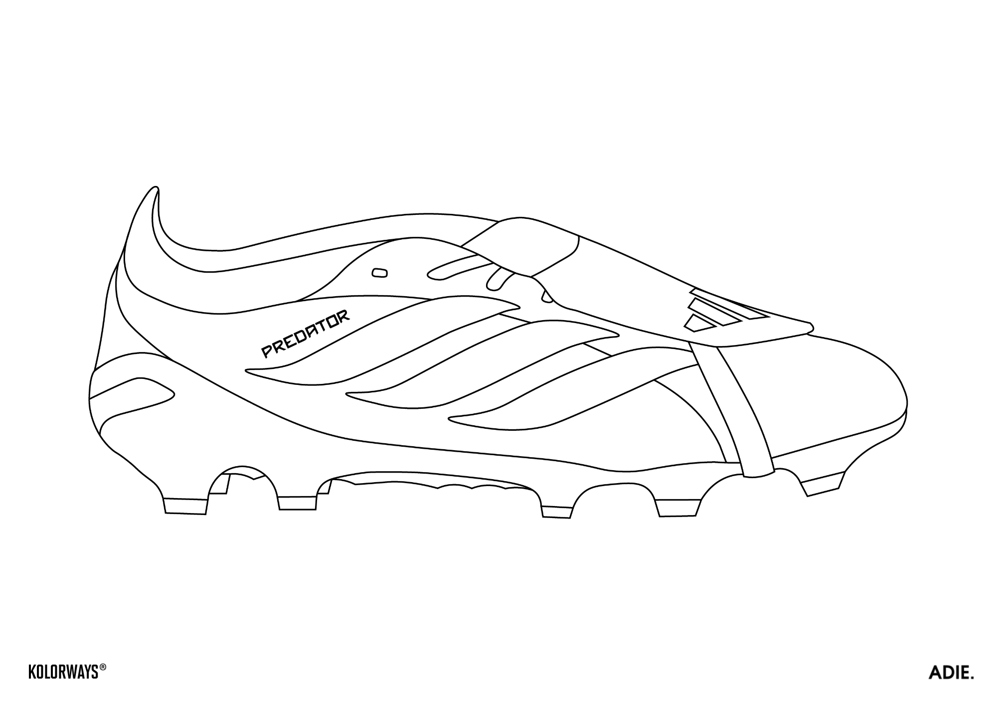 Adidas Predator 26 Colouring Page by Adie. - Payhip