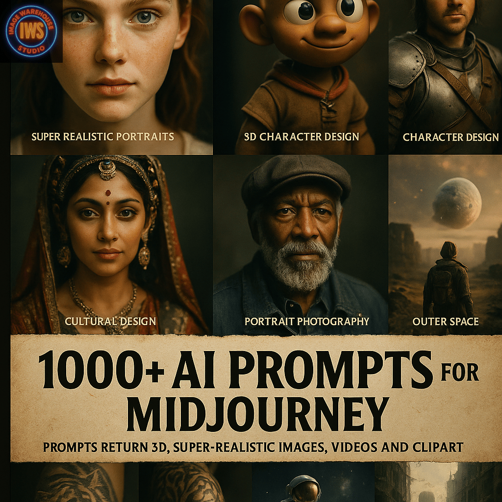 1000 AI Prompts for Midjourney - 3D, Super-realistic, Character Design ...
