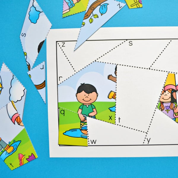 Spring Letter Matching Puzzles