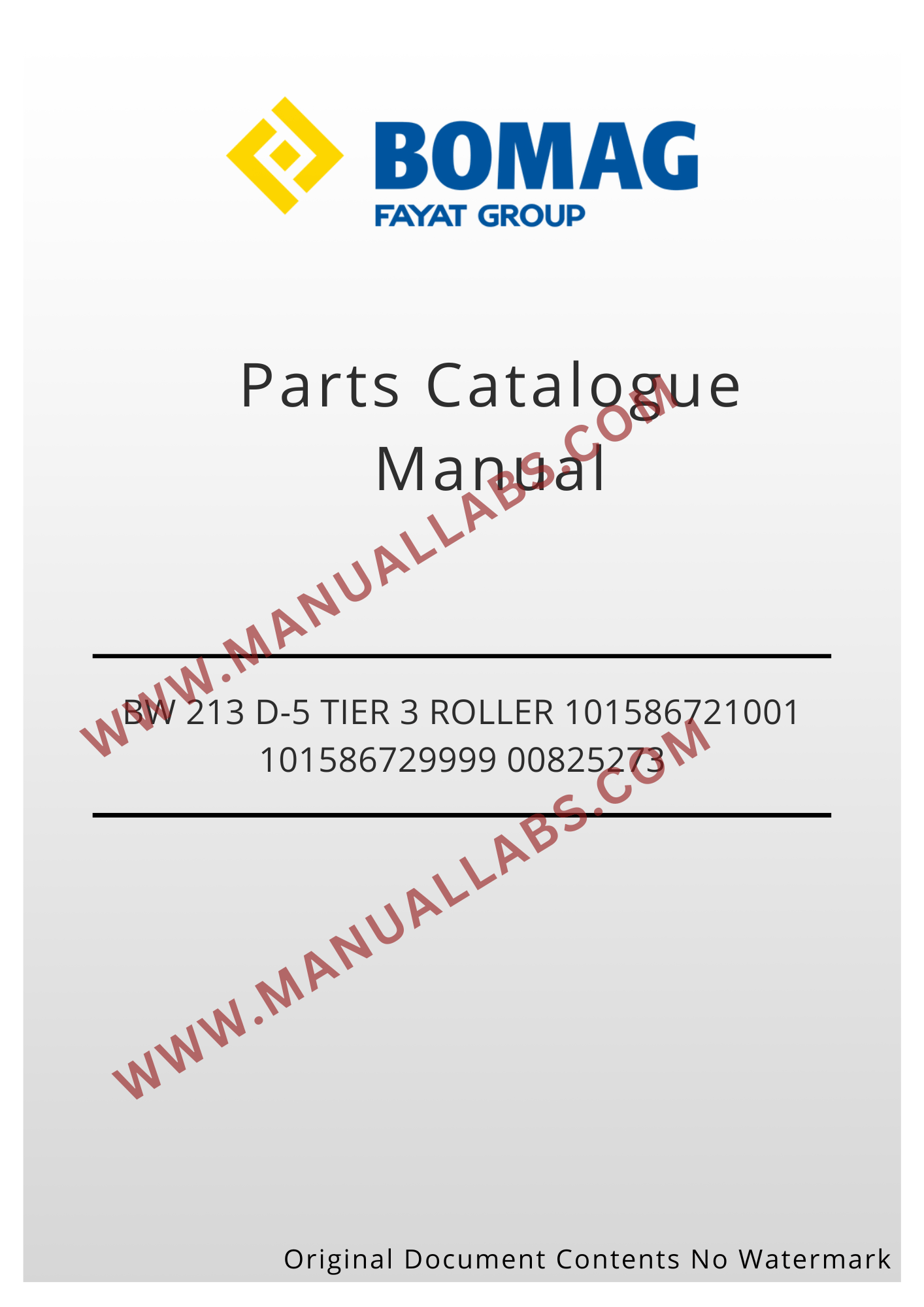 BOMAG BW 213 D-5 TIER 3 Single Drum Vibratory Roller 101586721001 ...