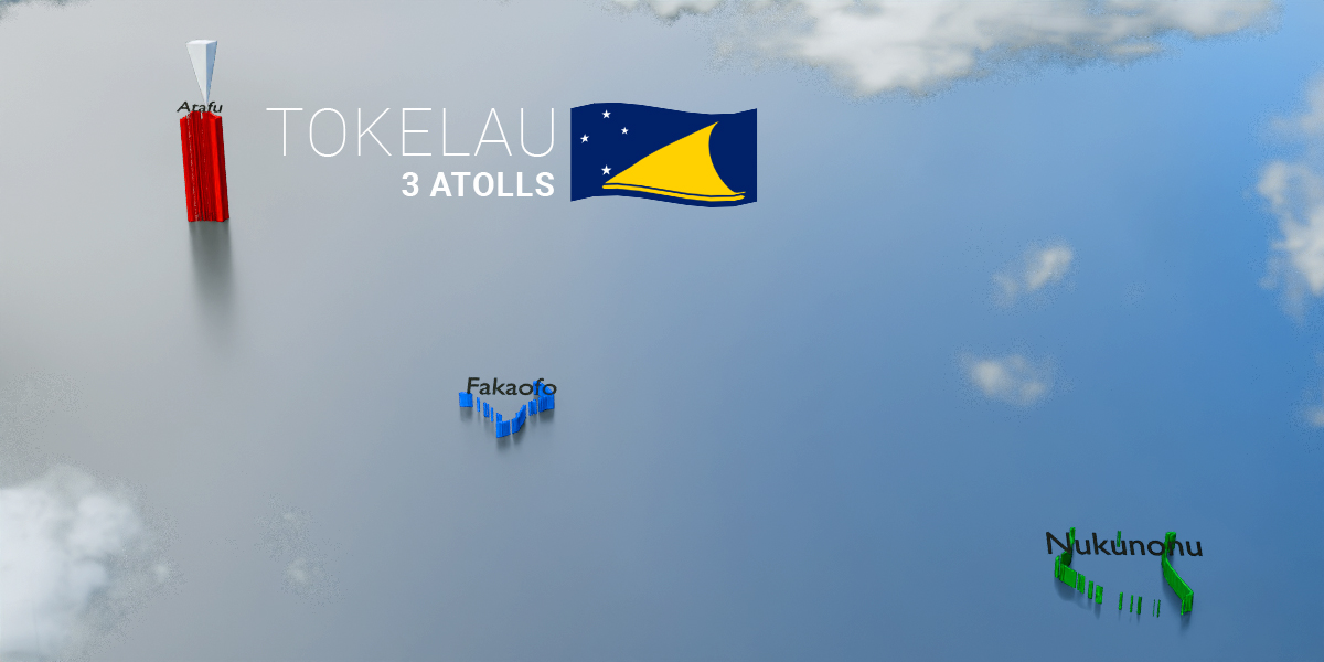 Tokelau - 3 Atolls Map (3D Pre-rendered Images) - Payhip