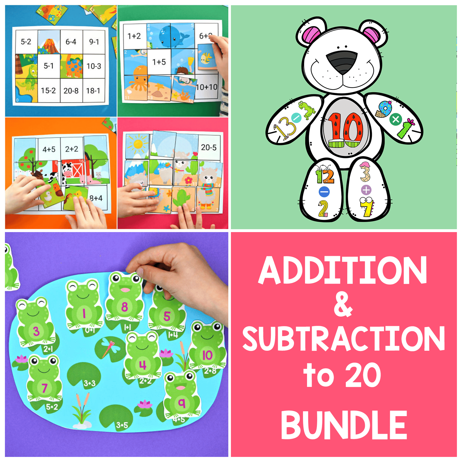 Addition & Subtraction to 20 Bundle