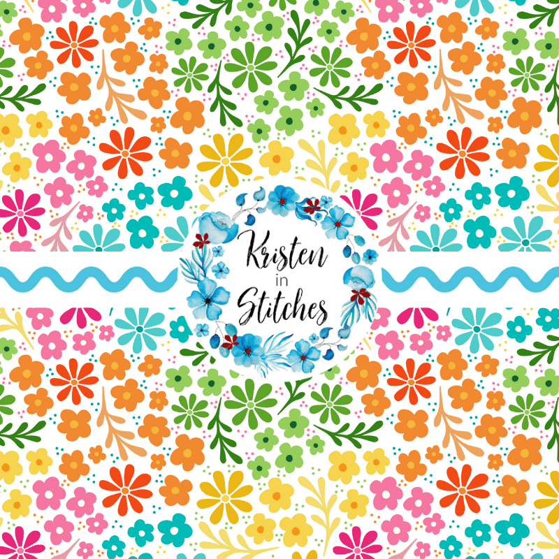 Spring Rainbow Flower Garden Daisy Floral Seamless Pattern - Payhip