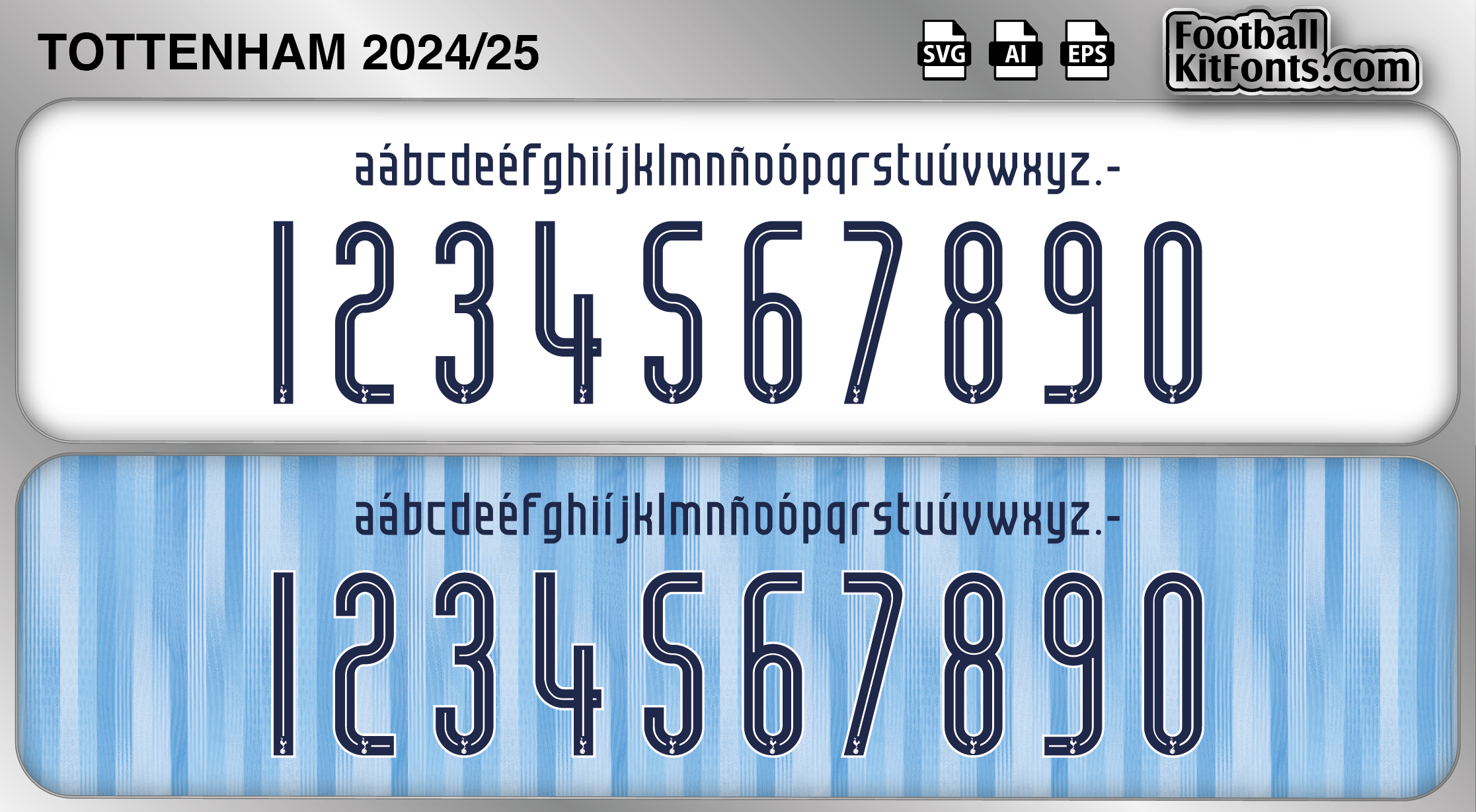 Tottenham 2024-25 Vector Font