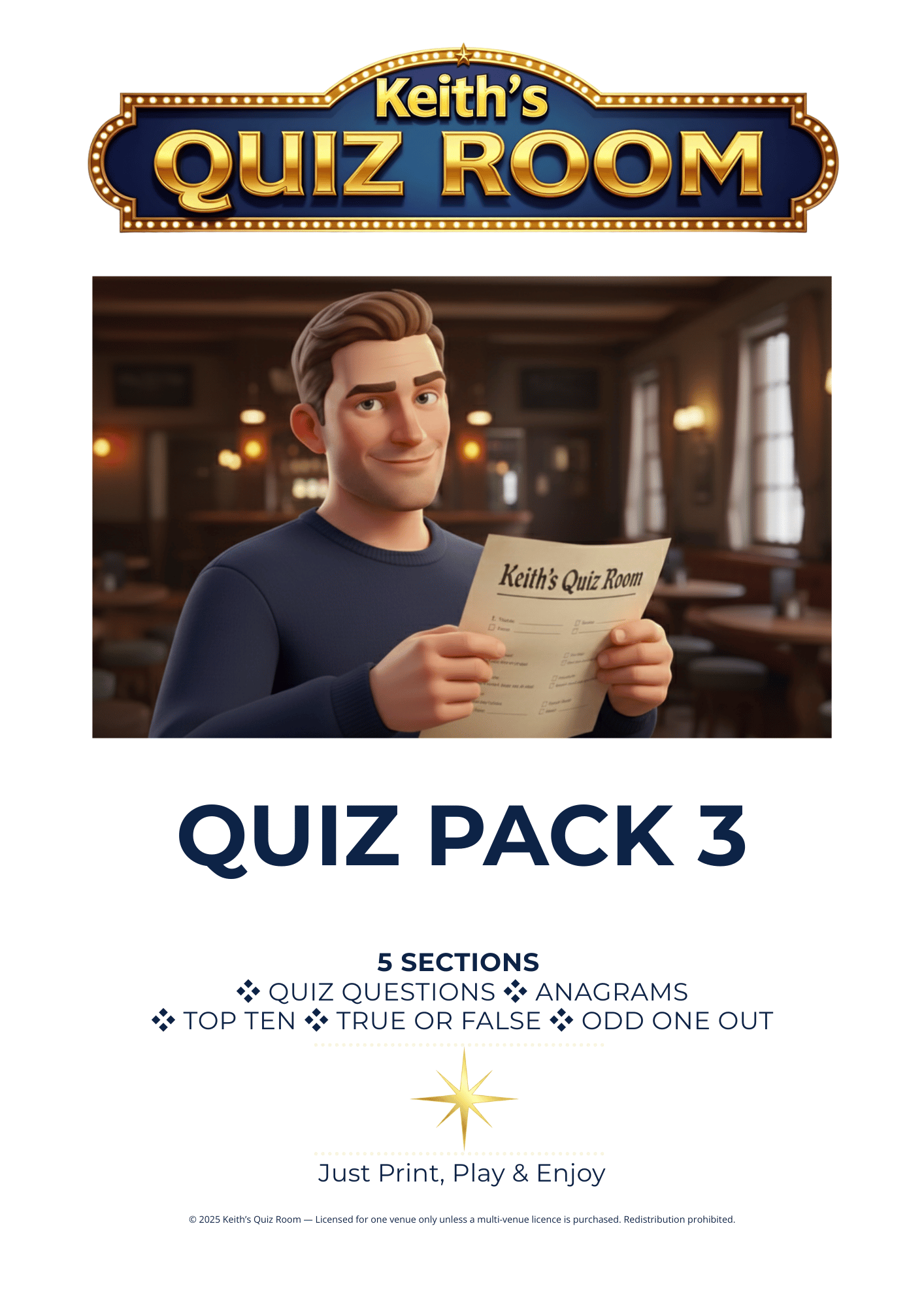 General Knowledge Pub Quiz – Medium to Hard (Pack 3) - Payhip
