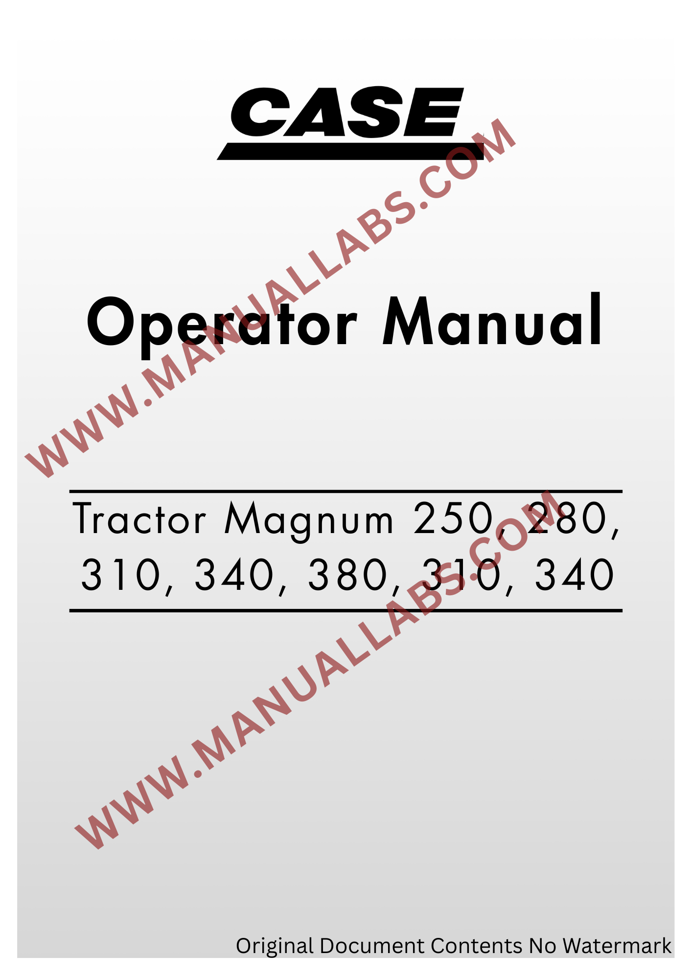 Case Tractor Magnum 250, 280, 310, 340, 380, 310, 340, 380 Rowtrac Tier ...