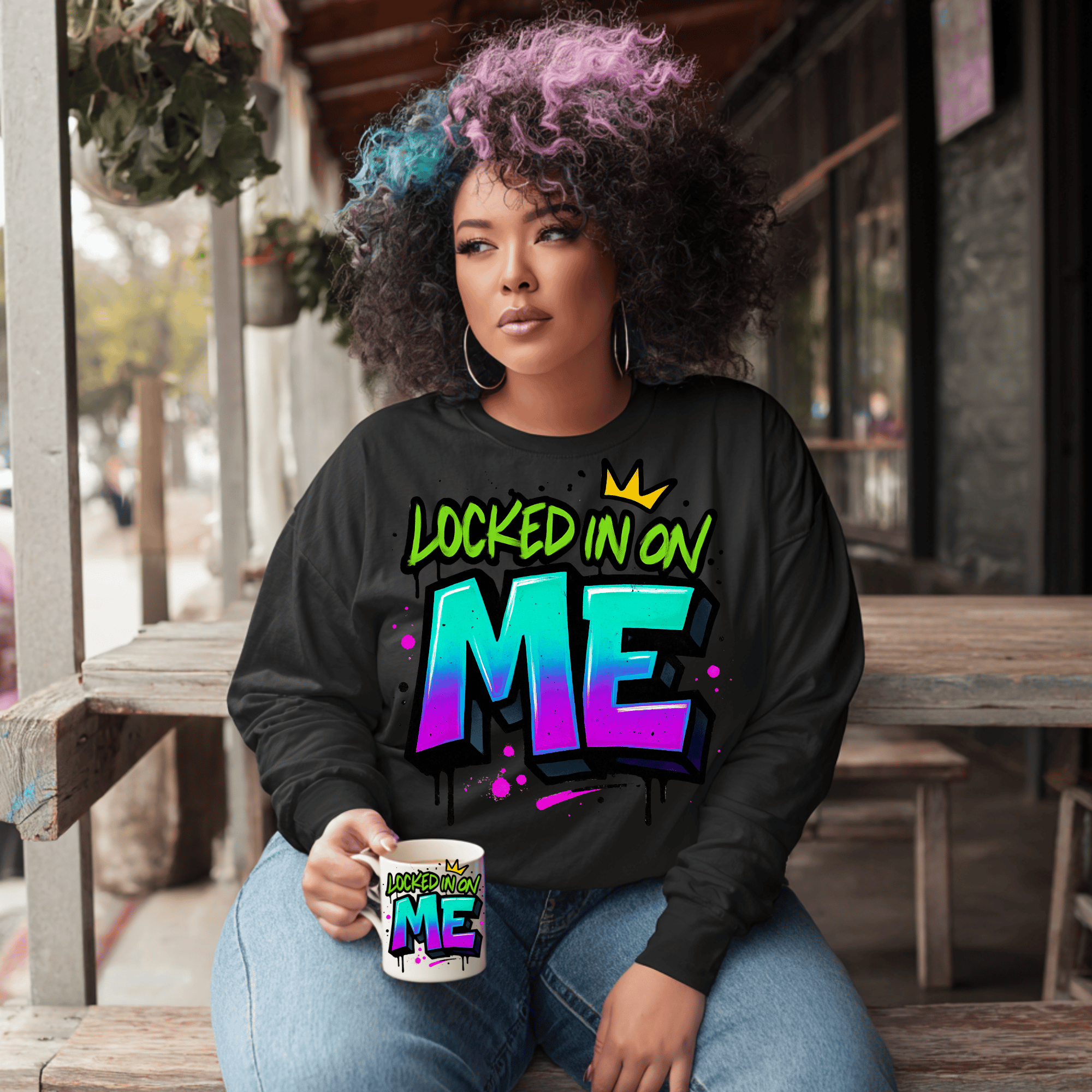 Locked In On ME Graffiti PNG | Urban Street Art Sublimation File for ...