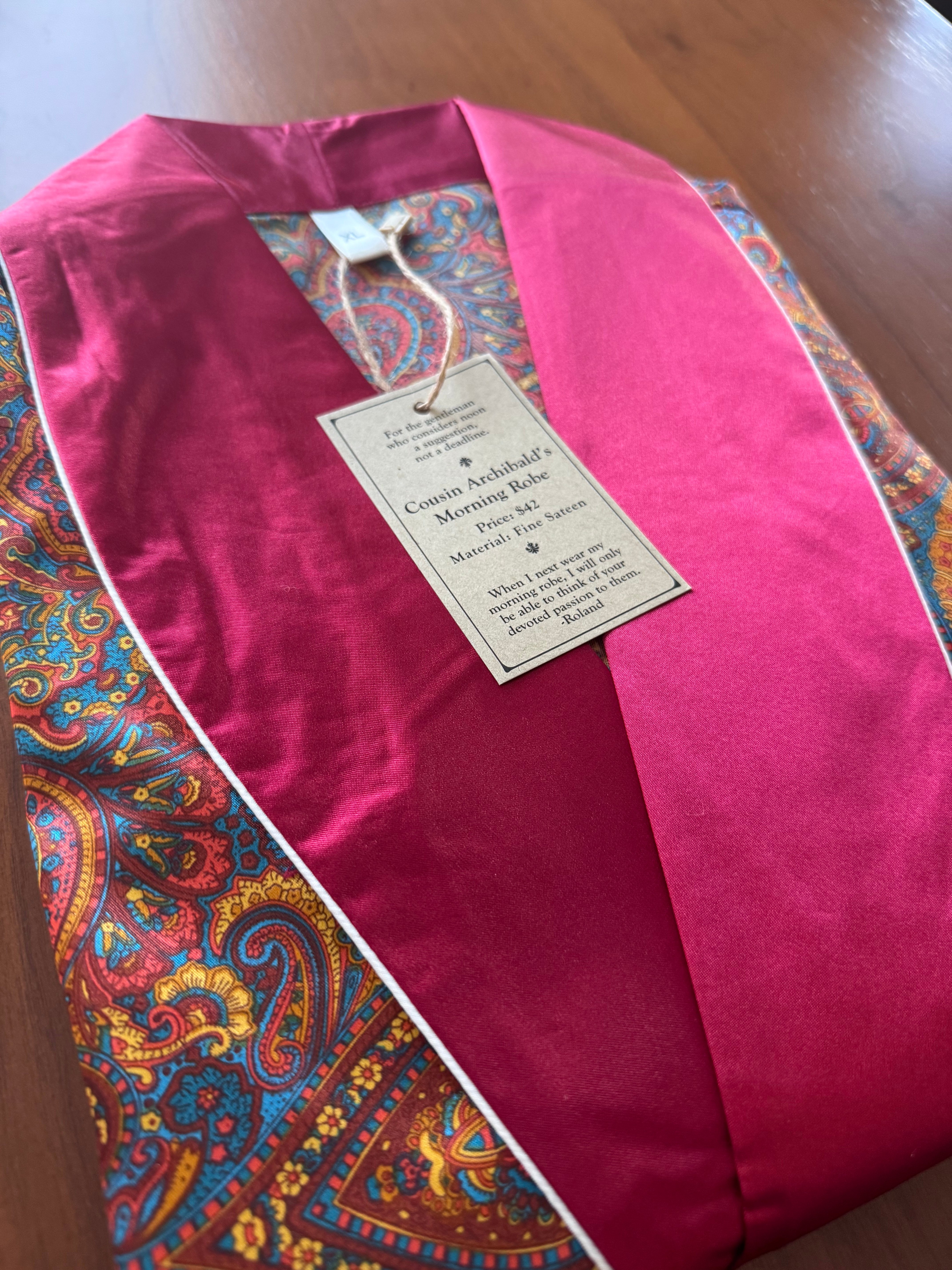 Archibald's Red Paisley Morning Robe - Payhip