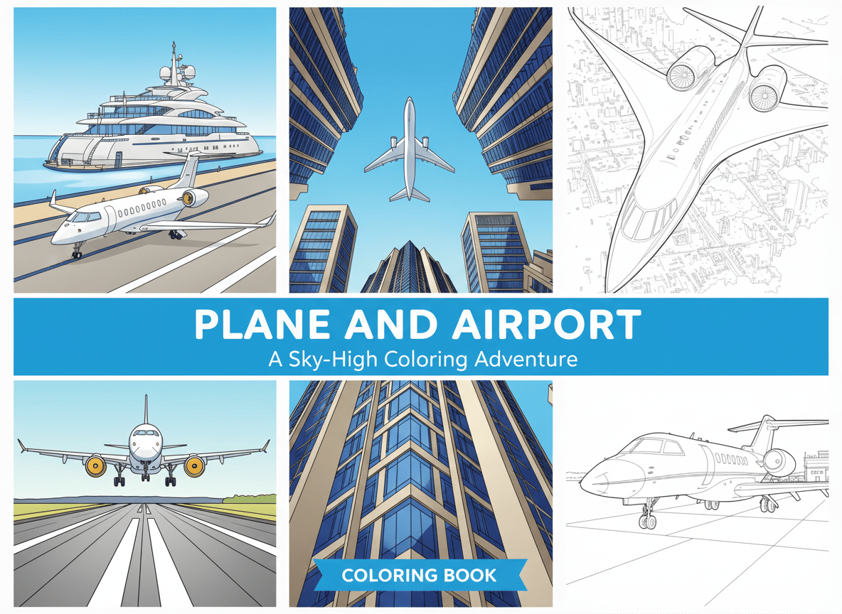 Take Off with Your Pencils: Plane and Airport Coloring Book – 20 ...