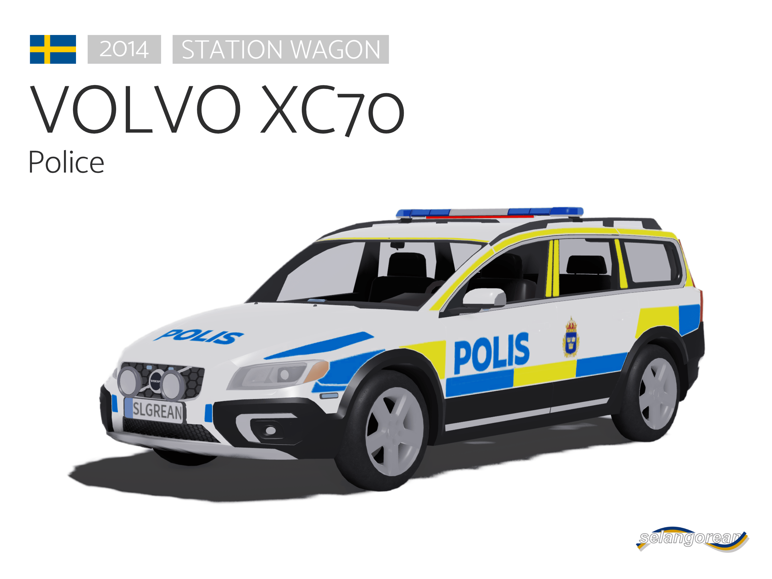 Volvo XC-70 Polisbil - Swedish Police Authority - Payhip