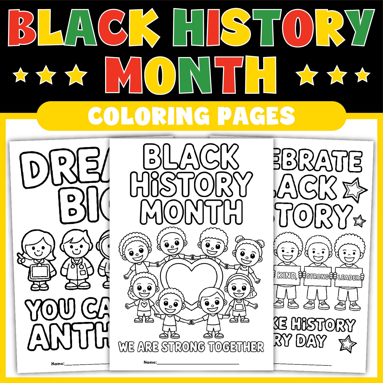Black History Month Coloring Pages Printable | K-2 Coloring Sheets No ...