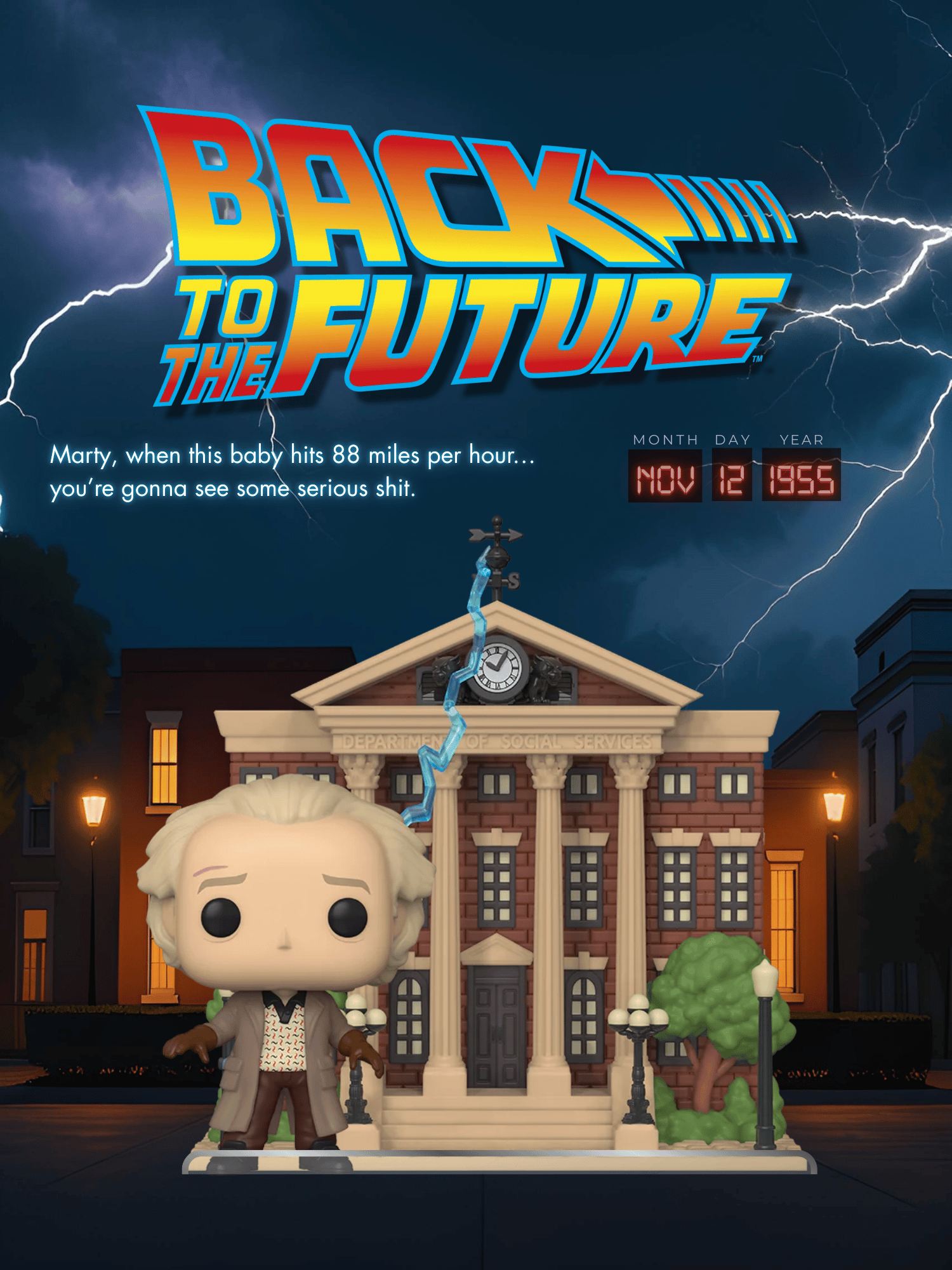 Back to the Future – Hill Valley Clock Tower affiche (30x40 cm ...