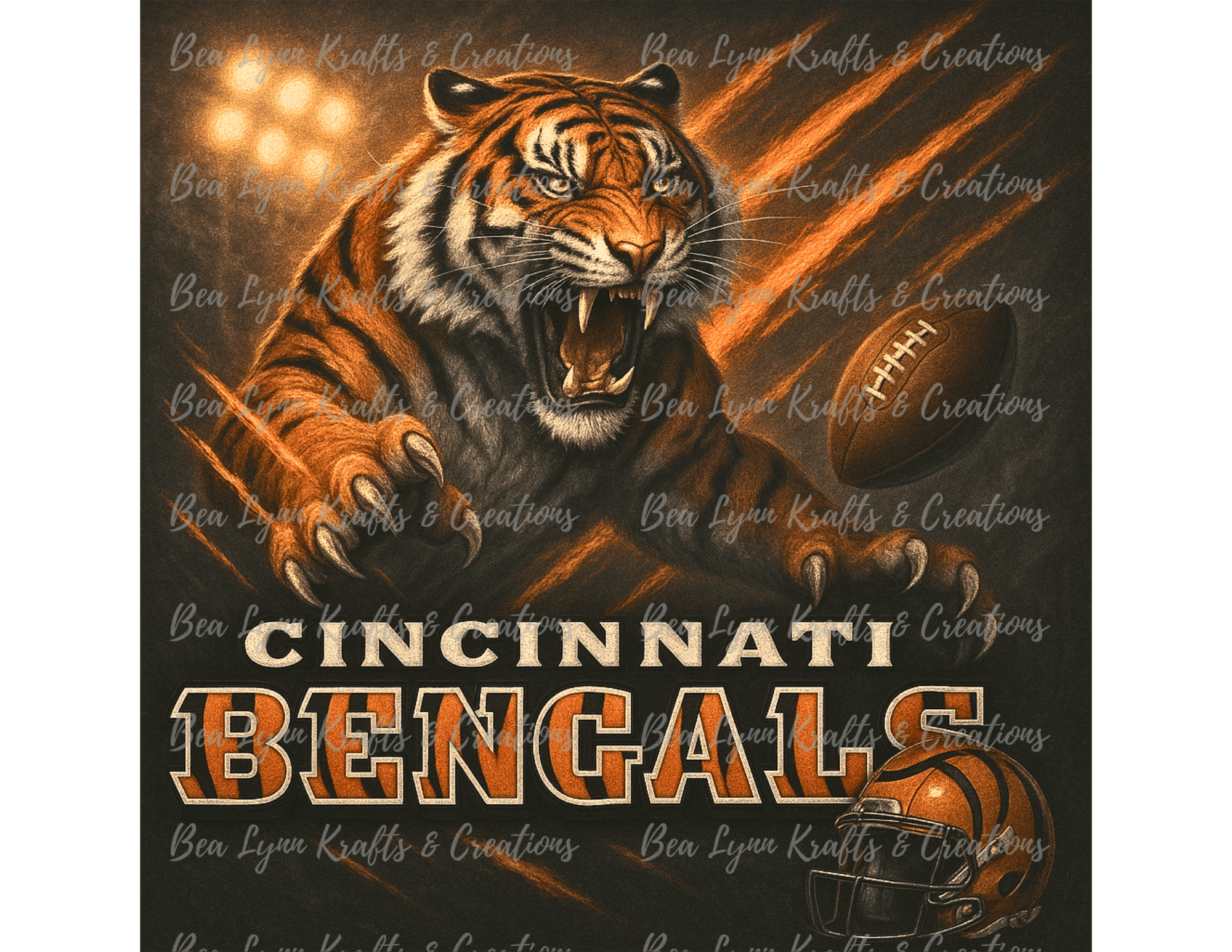 Cincinnati Bengals Tiger PNG – Ferocious Football Mascot Clipart – High ...